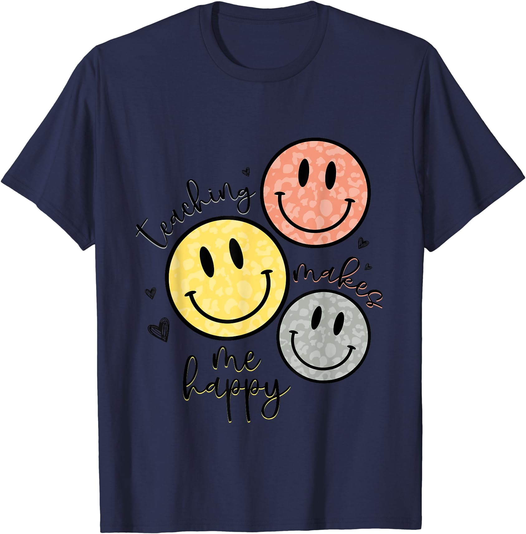 Cheerful Smiley Face Teacher Appreciation T-Shirt for Educators ...