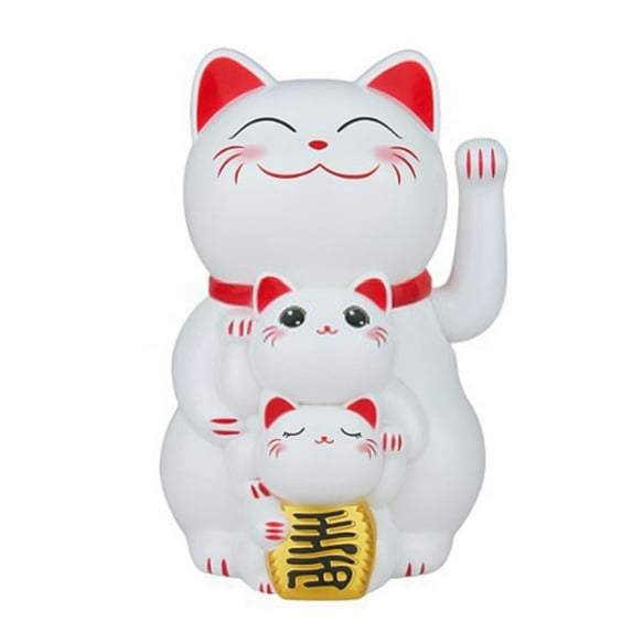 Cheerful Solar Powered Waving Cat Ornament Symbol Of Good Fortune And ...