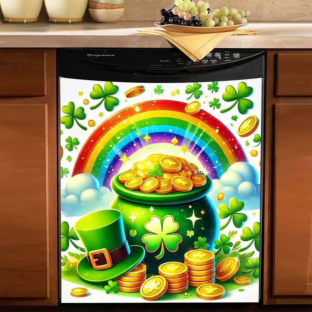 Cheerful St. Patrick's Day Magnetic Dishwasher Cover – Decorative ...