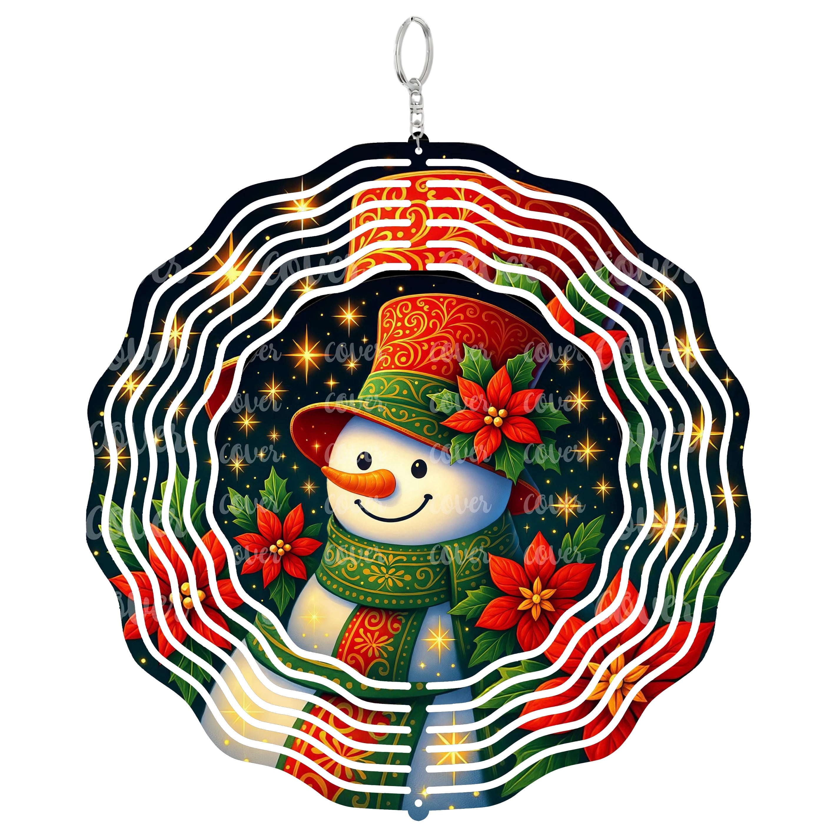 Cheerful Winter Snowman 3D Wind Spinner Kinetic Art Hanging Xmas ...