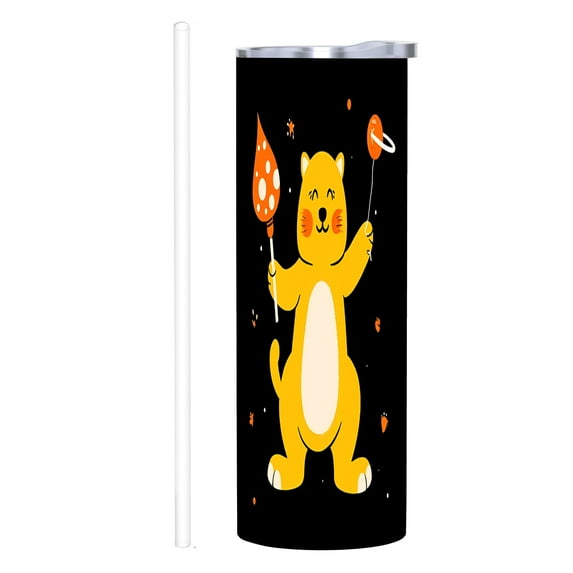 Cheerful Yellow Bear Design 20 oz Stainless Steel Insulated Tumbler ...