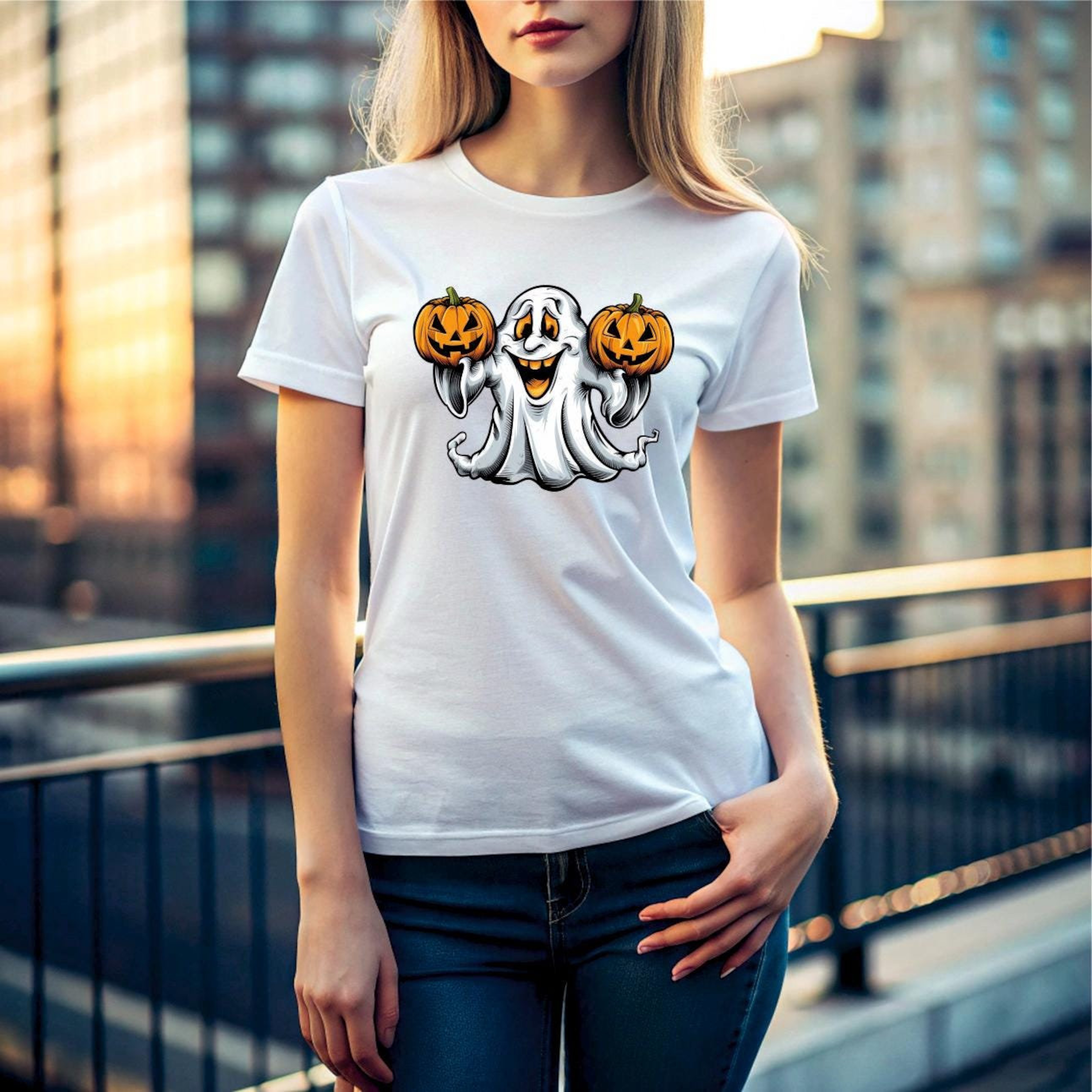 Cheerful ghost-Trendy T-shirt Design/Cheerful ghost PNG/T shirt png ...