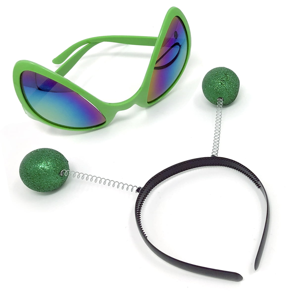 Cheerin Green Alien Glasses Martian Headband Set Costume Party ...