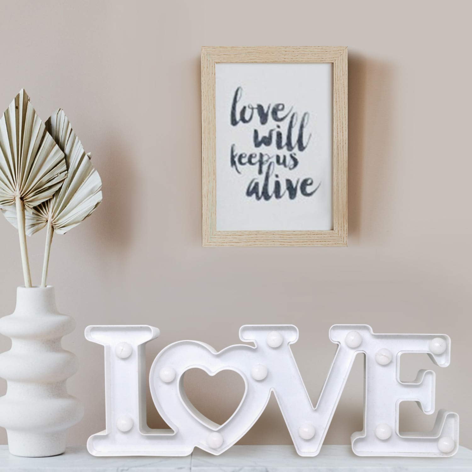 Cheerin Love Sign Decor - Romantic Lighted Letters for Wedding & Home ...