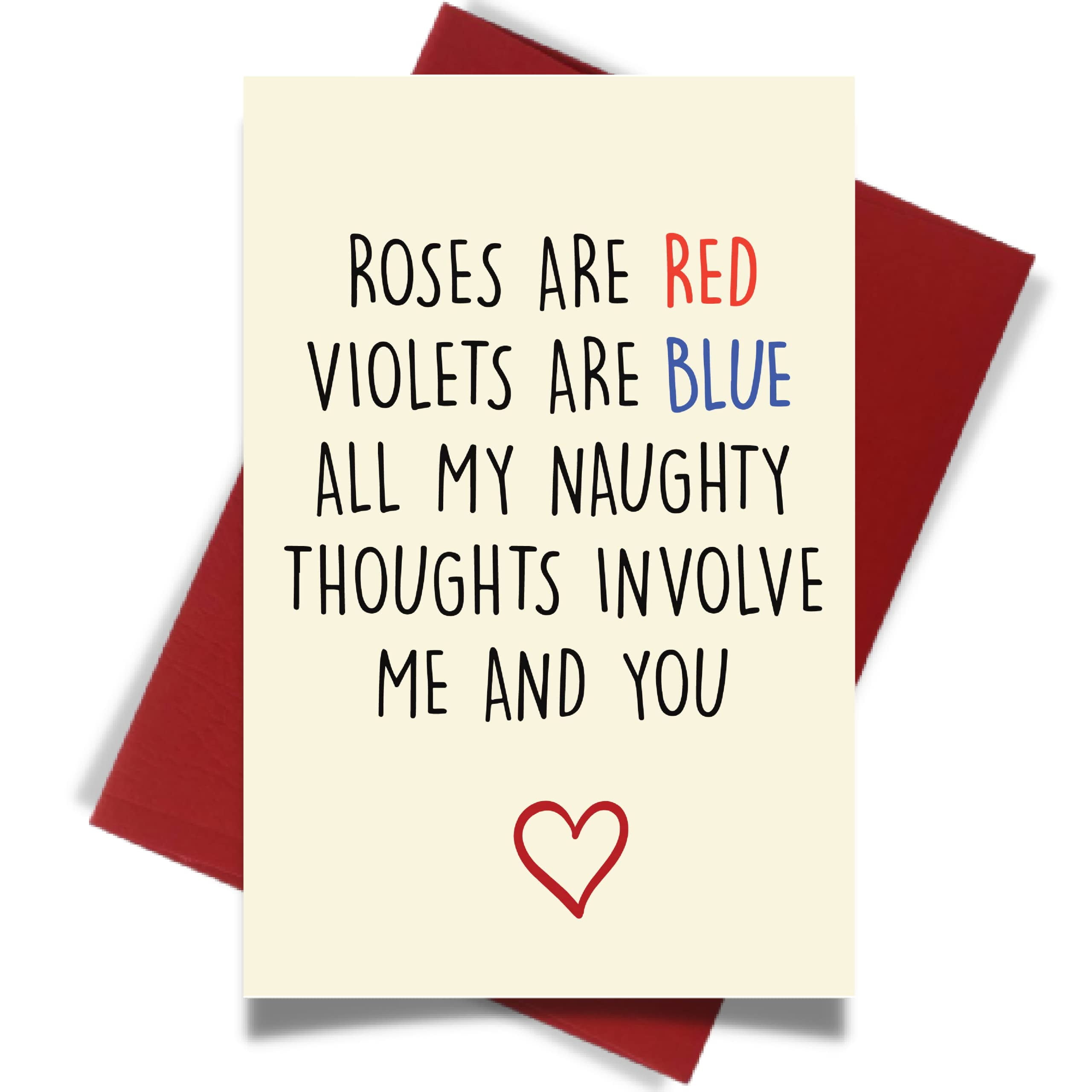 Cheerin Valentines Day Cards for Him and Her - Funny Hilarious Greeting Card with Envelope ...