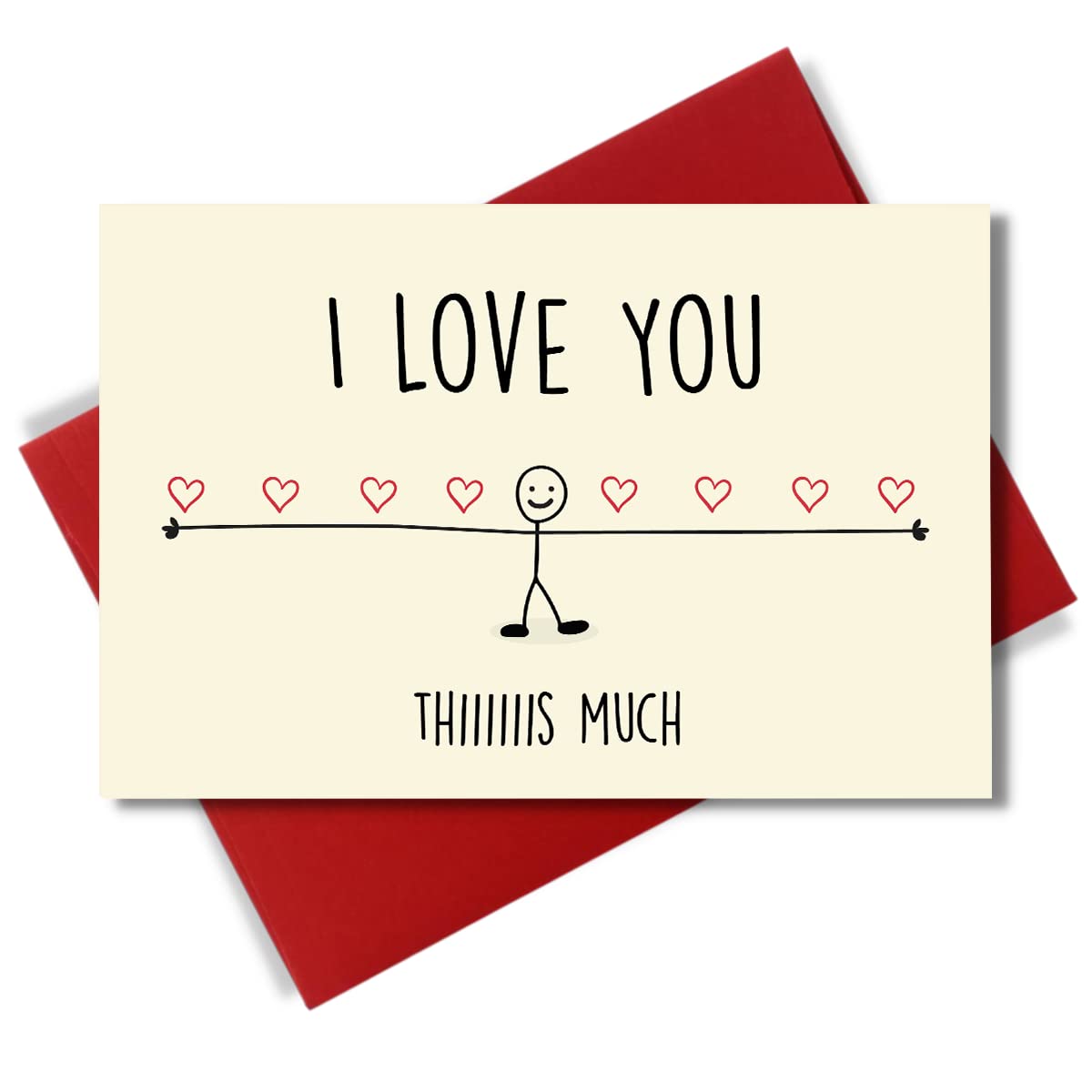 Cheerin Valentines Day Cards for Him and Her - Sweet Romantic Greeting Card with Envelope ...