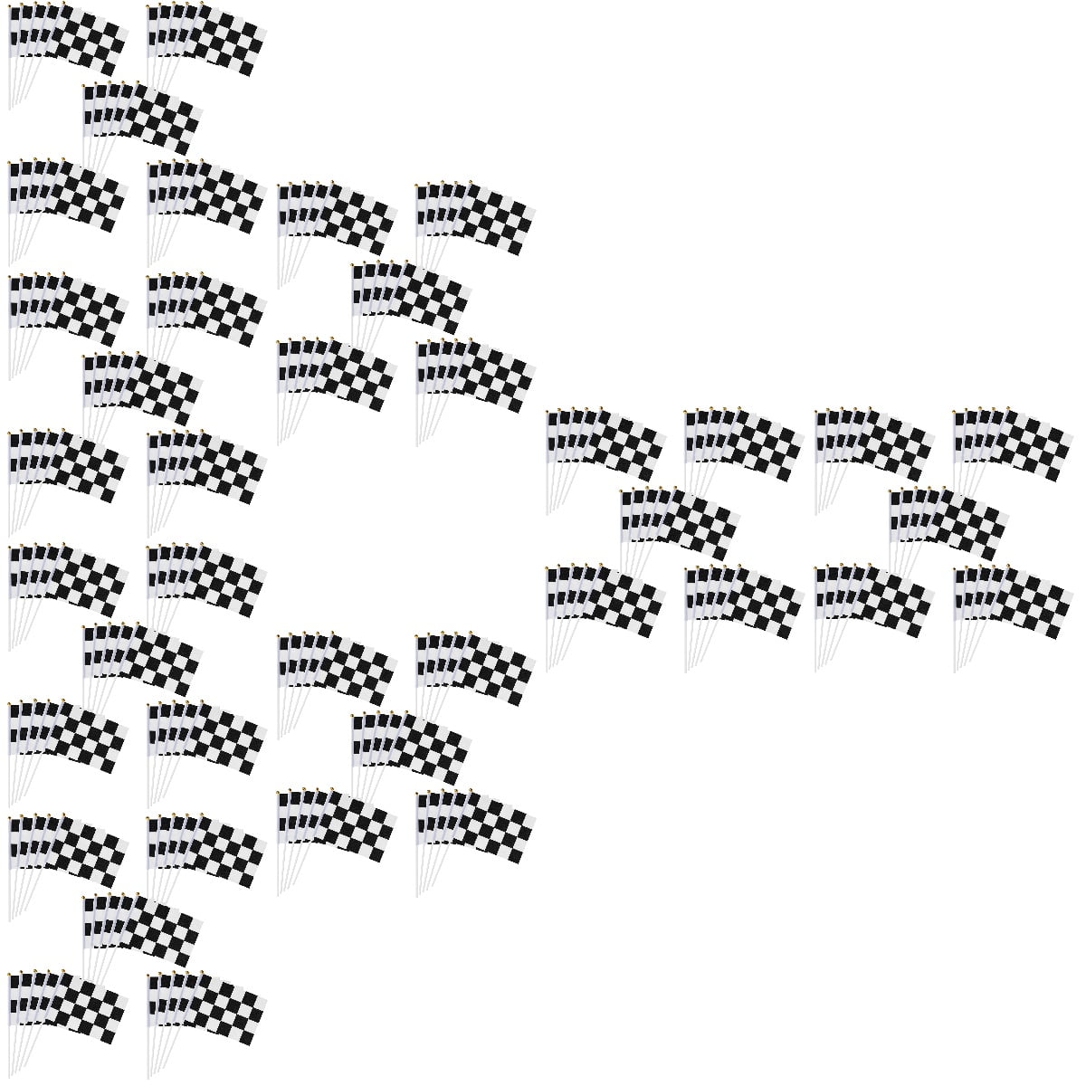 Cheering Flag Flags with Sticks Checkered for Party Miss Child ...