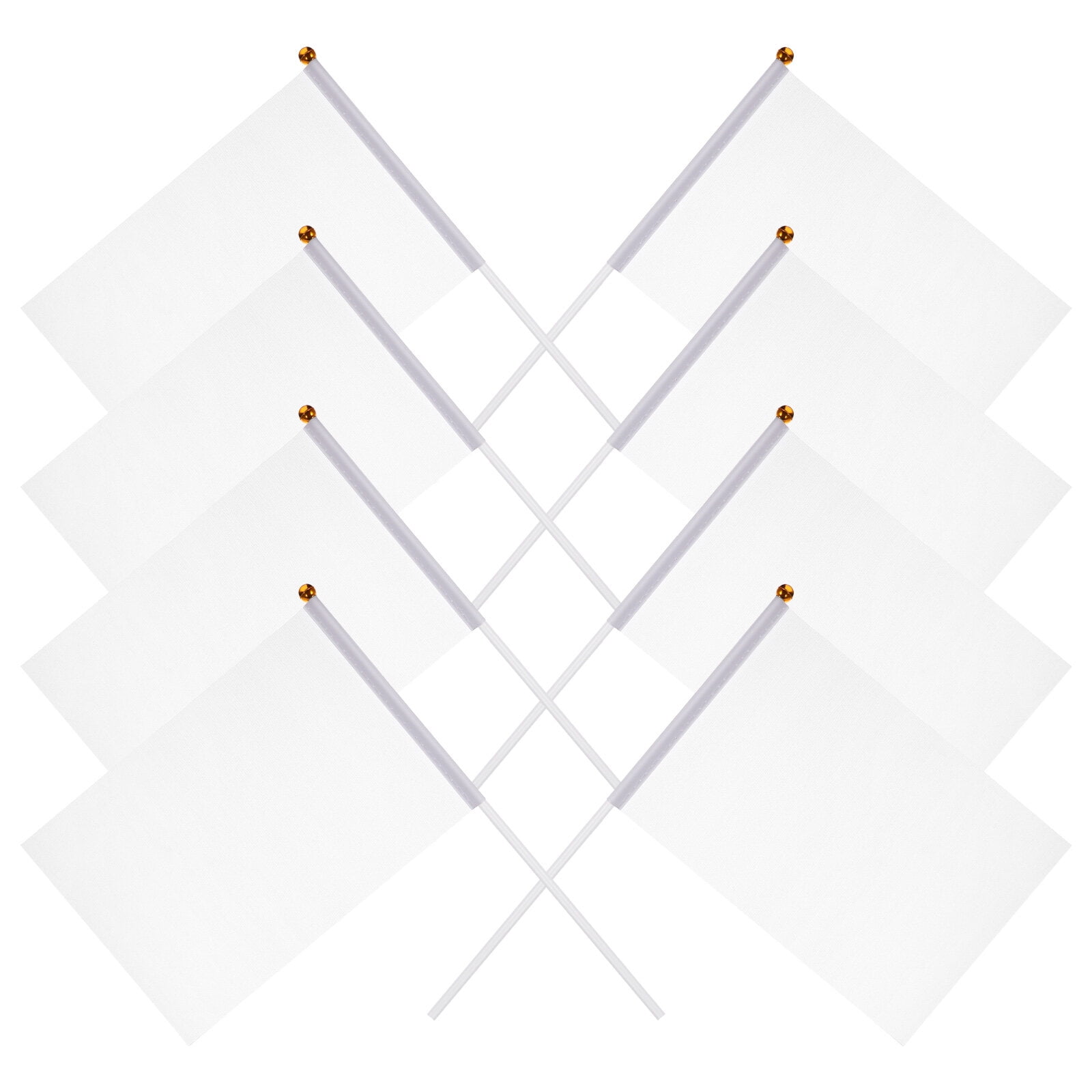 Cheering Flags White Hand Held Outdoor Utility Mark DIY Small Size ...