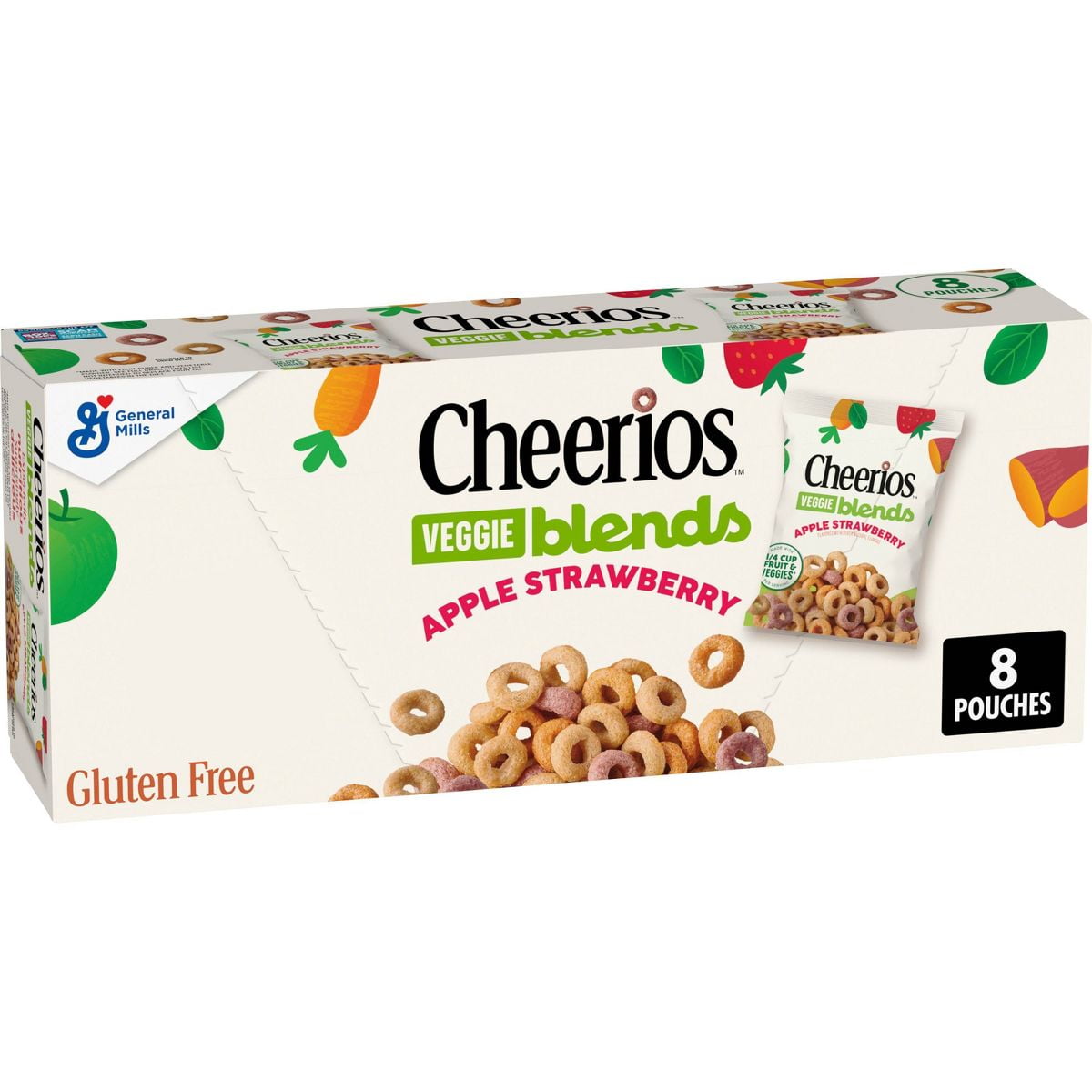Cheerios Blends Apple Strawberry Pouches - 8ct / 9.87oz - Pack of 2 ...