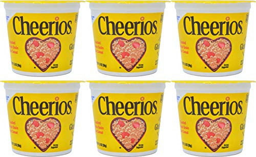Cheerios Breakfast Cereal, Six Single-Serve 1.3oz Cups(6-Pack ...