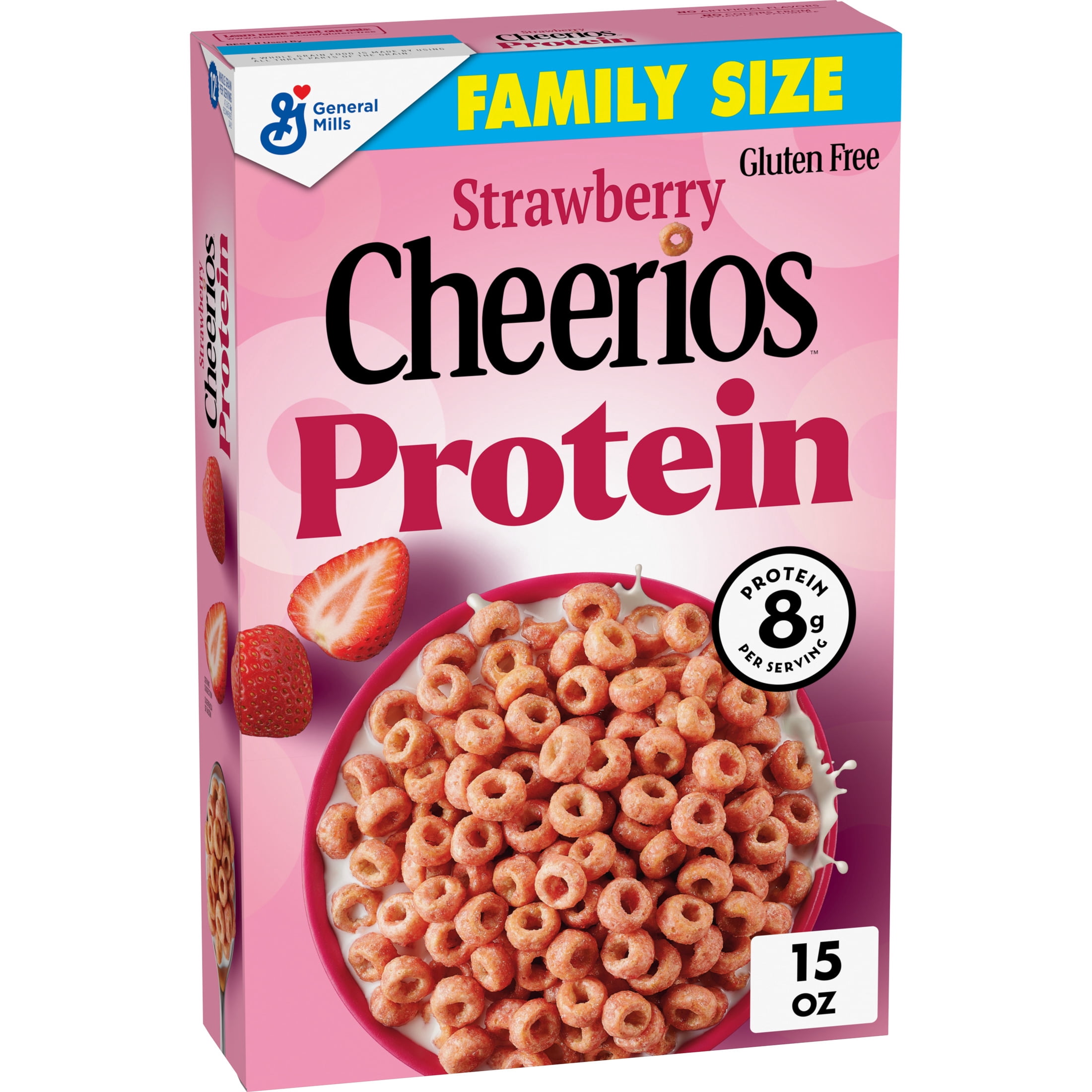 Cheerios, Protein Cereal, Strawberry, 15 oz Family Size - Walmart.com