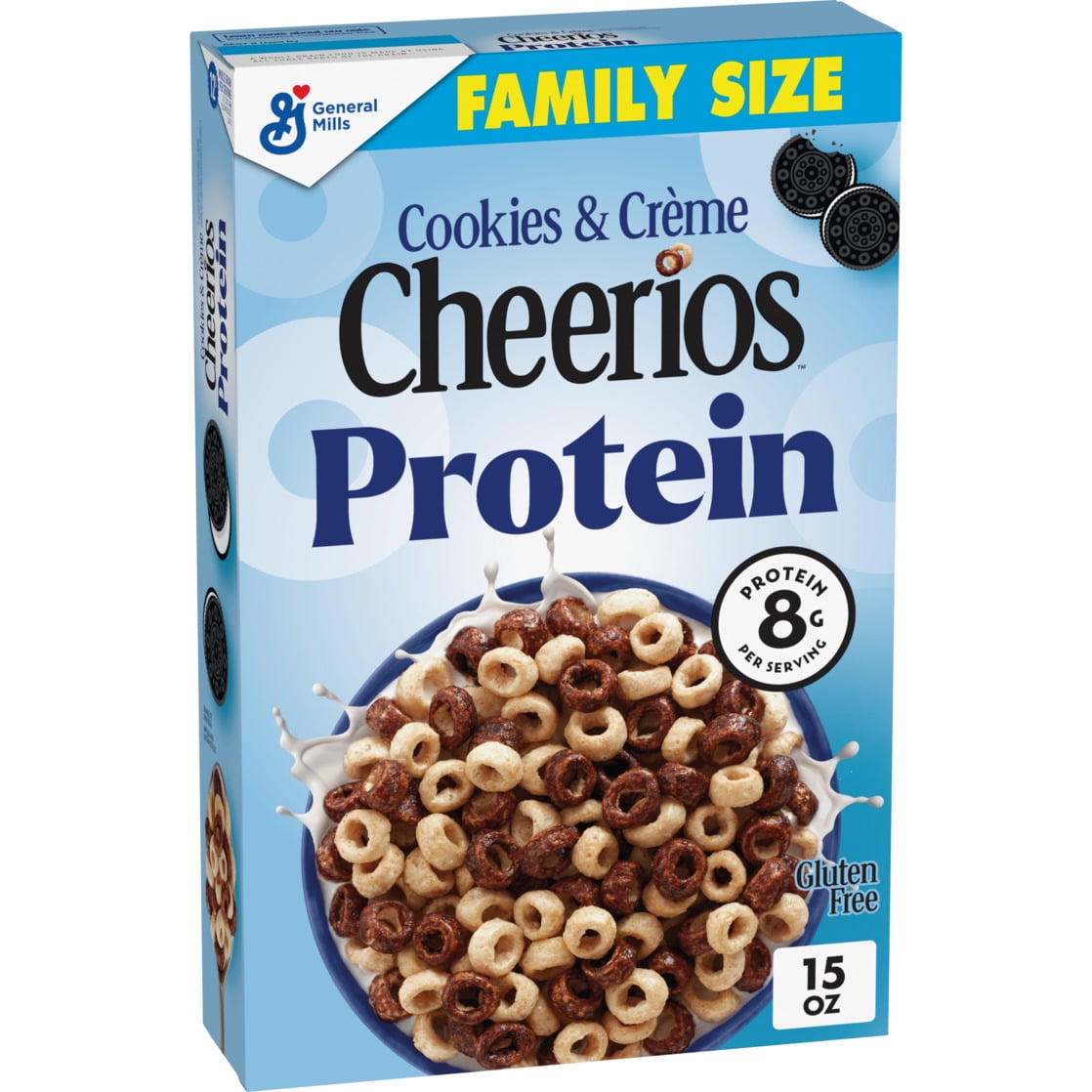 Cheerios Protein Cereal Cookies and Crème 8g Protein Family Size 15 oz ...