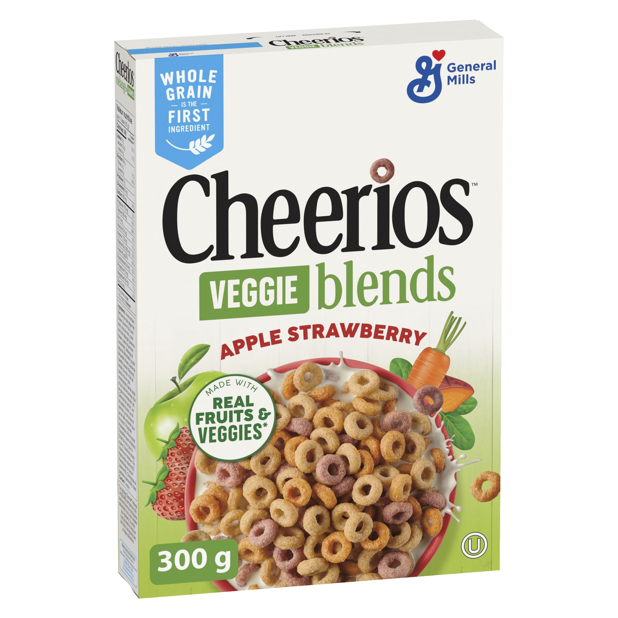 Cheerios Veggie Blends, Apple AIF9 Strawberry Cereal, 300g/10.5 oz ...