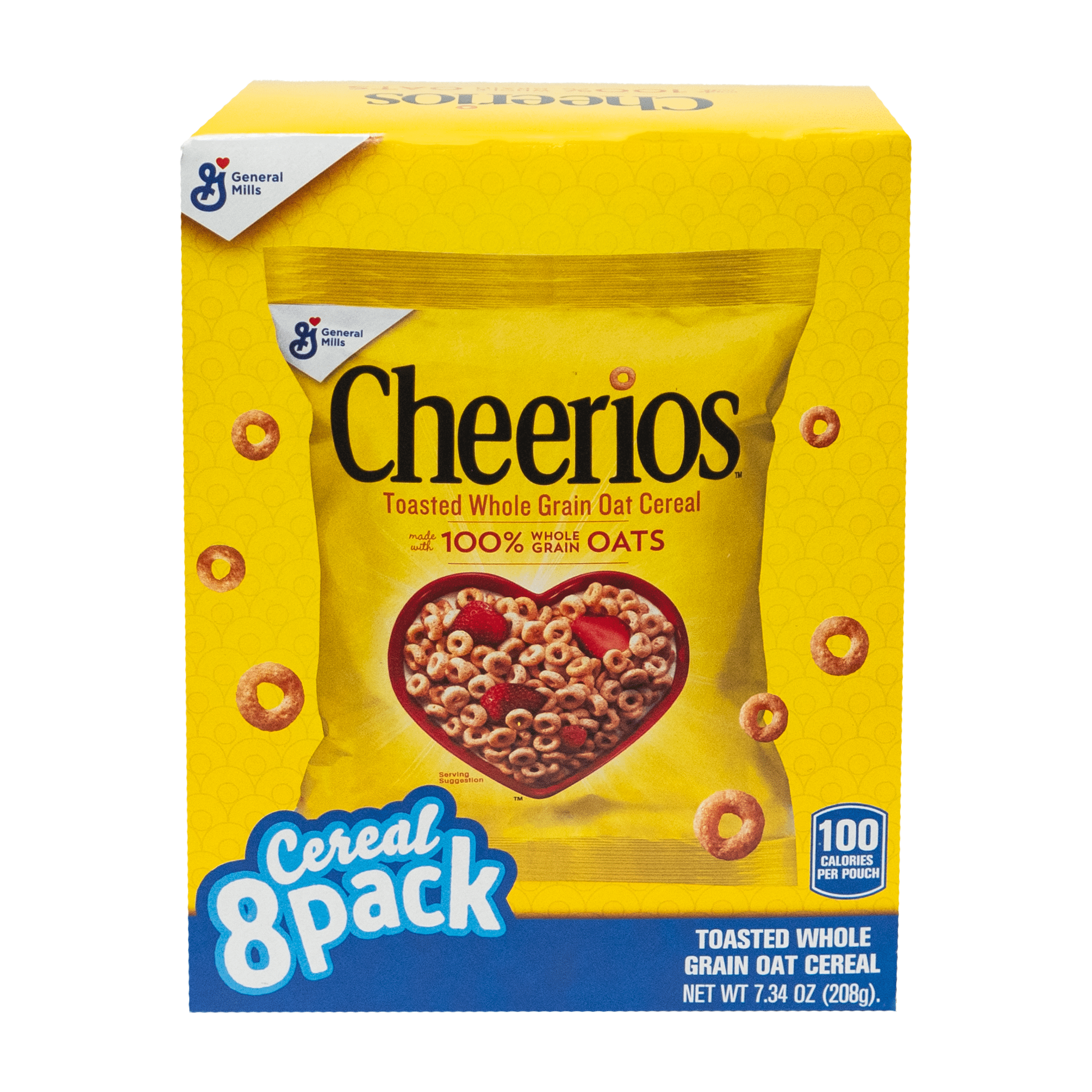 Cheerios Yellow Box, 7.34 oz, 8 Count, Crunchy, Whole Grain, Original ...