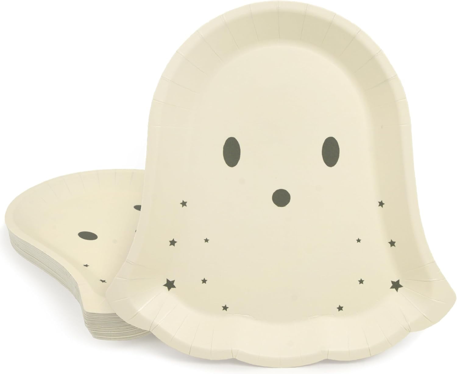 Cheerland 24 Pcs Halloween Paper Plates Cute Ghost Party Decorations ...