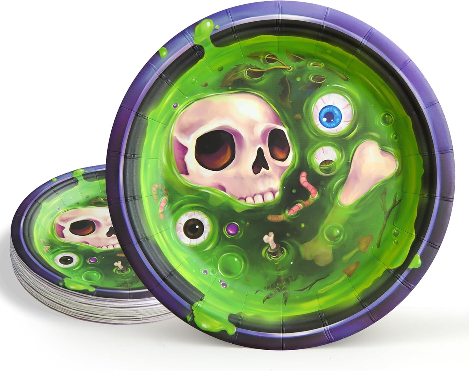 Cheerland 24 Pcs Halloween Party Plates Summerween Dessert Plates Cake ...