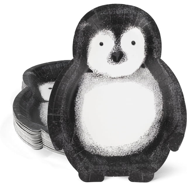 Penguin Paper Plates (20) - Colorful disposable - Walmart Business Supplies