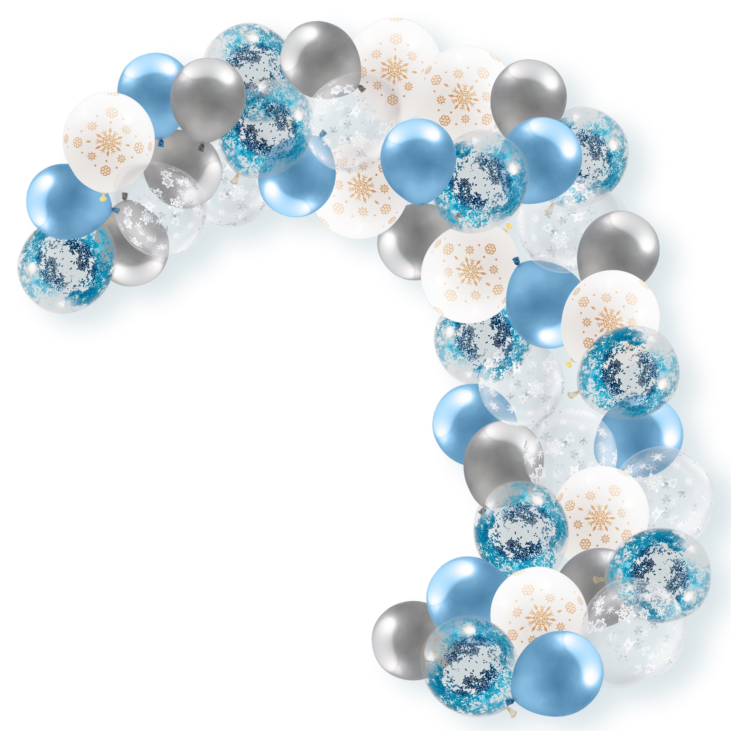 Cheerland 46 Pc Snowflake Balloon Garland for Winter Wonderland Party ...