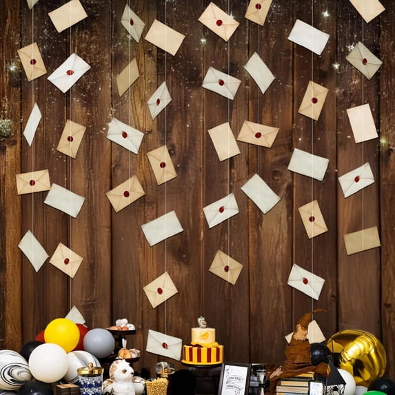 Cheerland Acceptance Letter Banners Envelope Garlands Floating Wizard ...