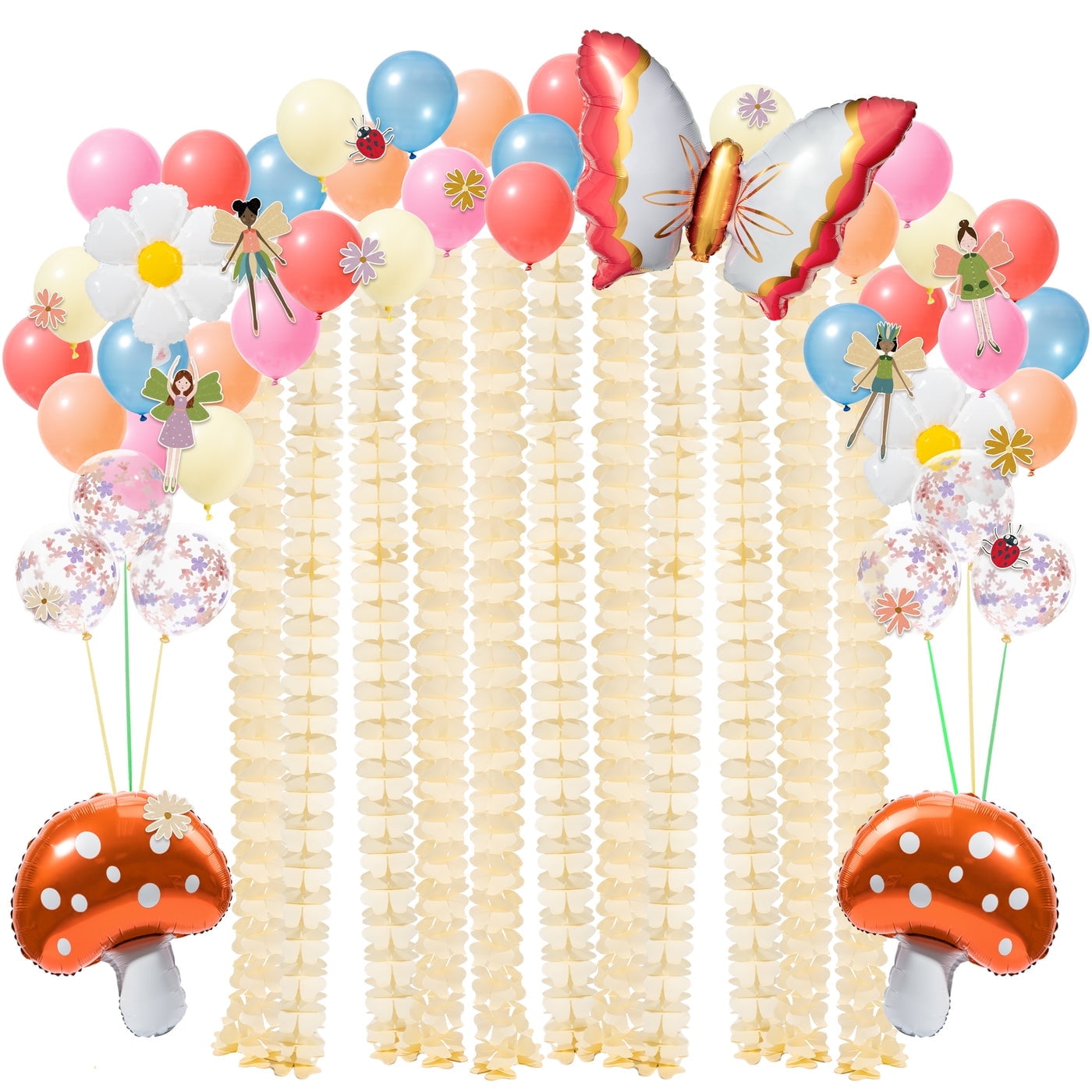 Cheerland Fairy Theme Forest Mushroom Balloons Garland Party Decoration ...
