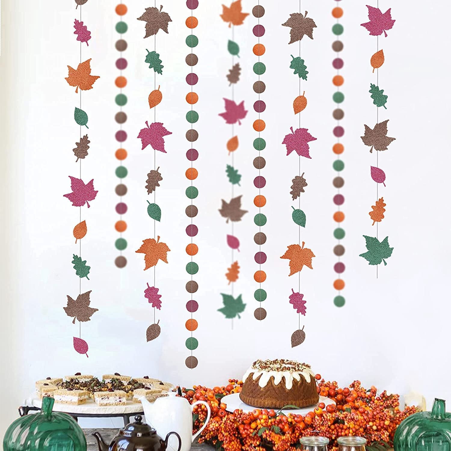 Cheerland Fall Leaf Circle Dots Garlands, 26 ft, 2 Pack - Walmart.com
