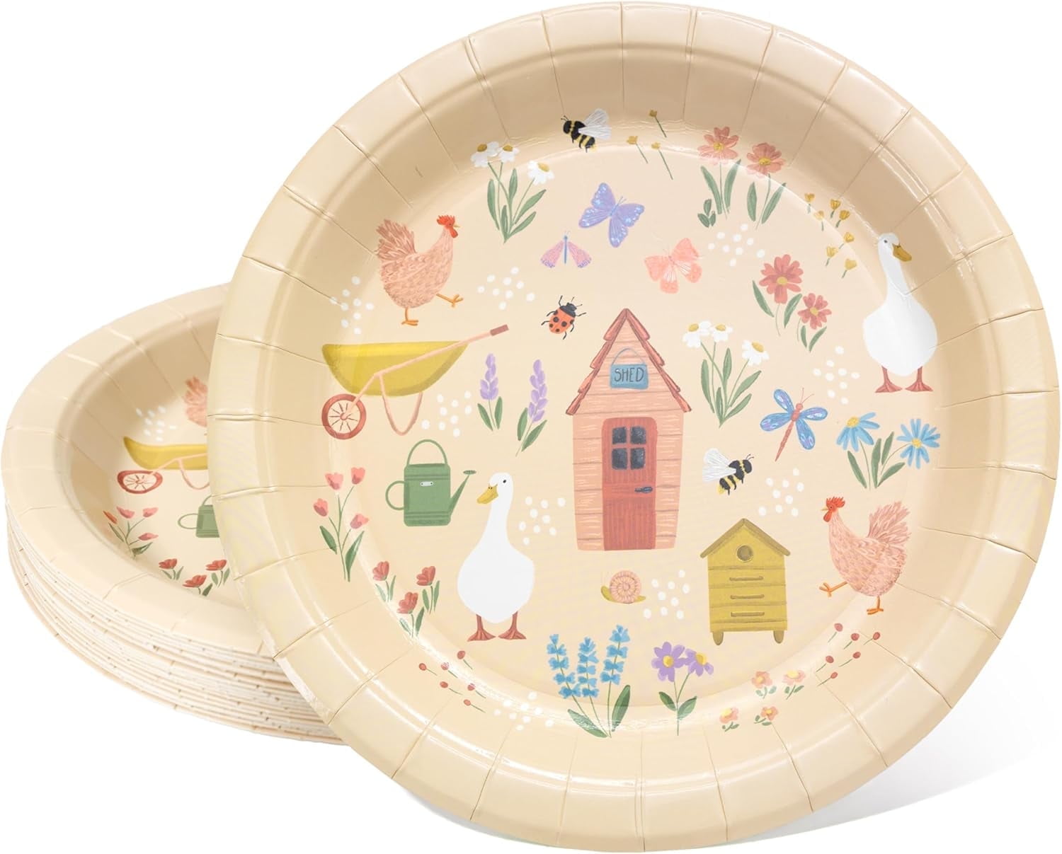 Cheerland Garden Party Paper Plates, 24 Count, 7 Inch - Walmart.com
