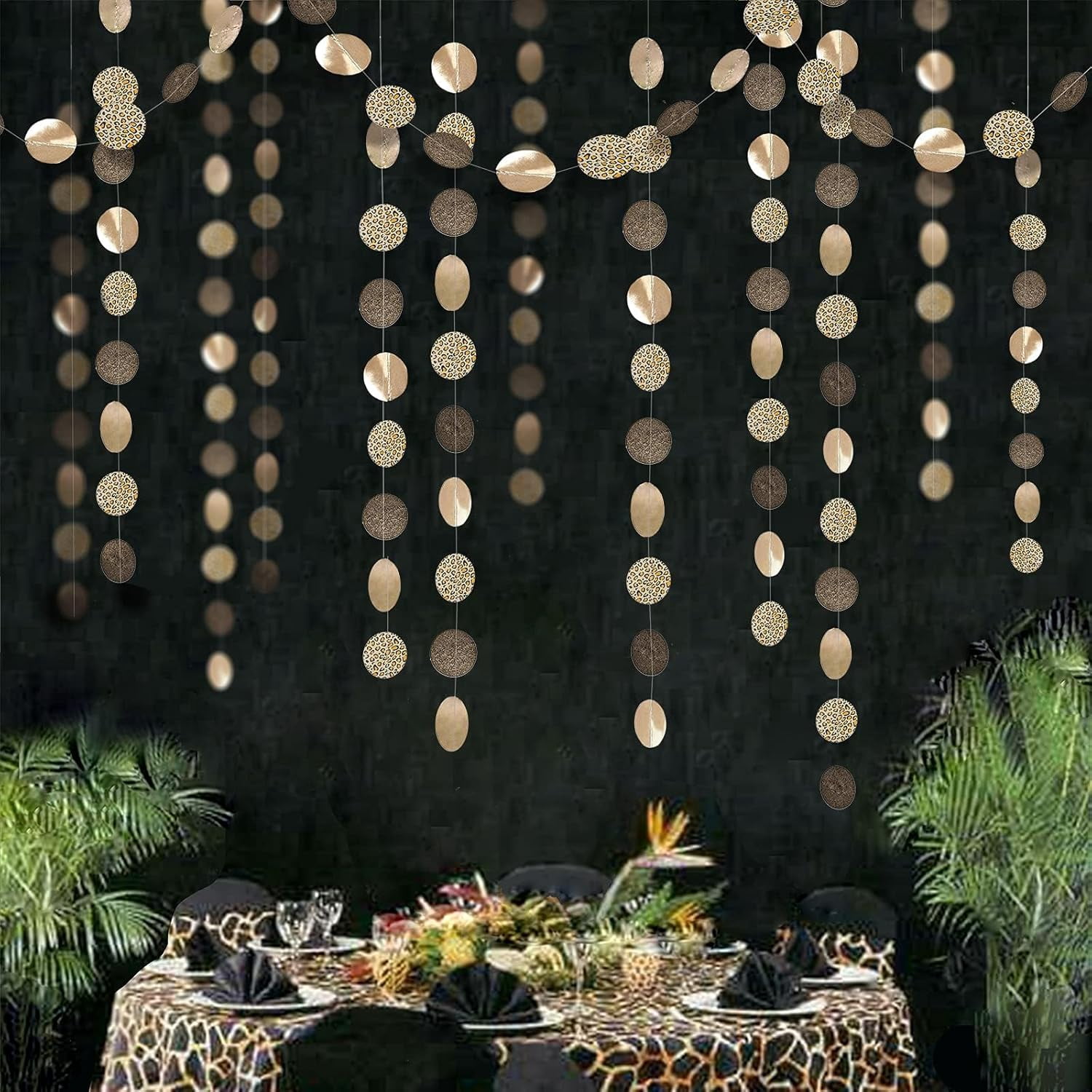 Cheerland Garland Hanging Banner Streamer Backdrop Decor, Leopard Party ...
