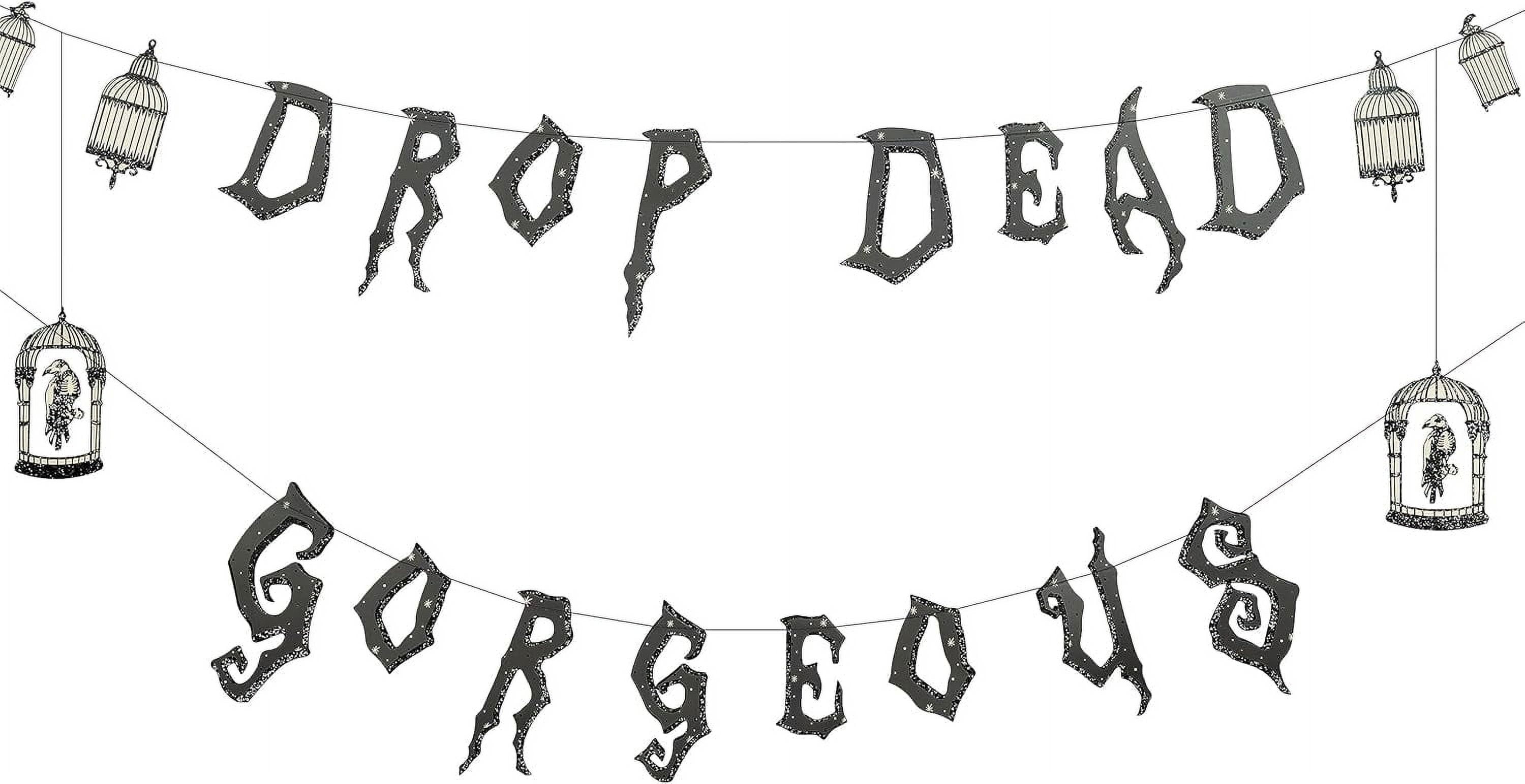 Cheerland Glitter Black Drop Dead Gorgeous Gothic Crow Cage Theme ...