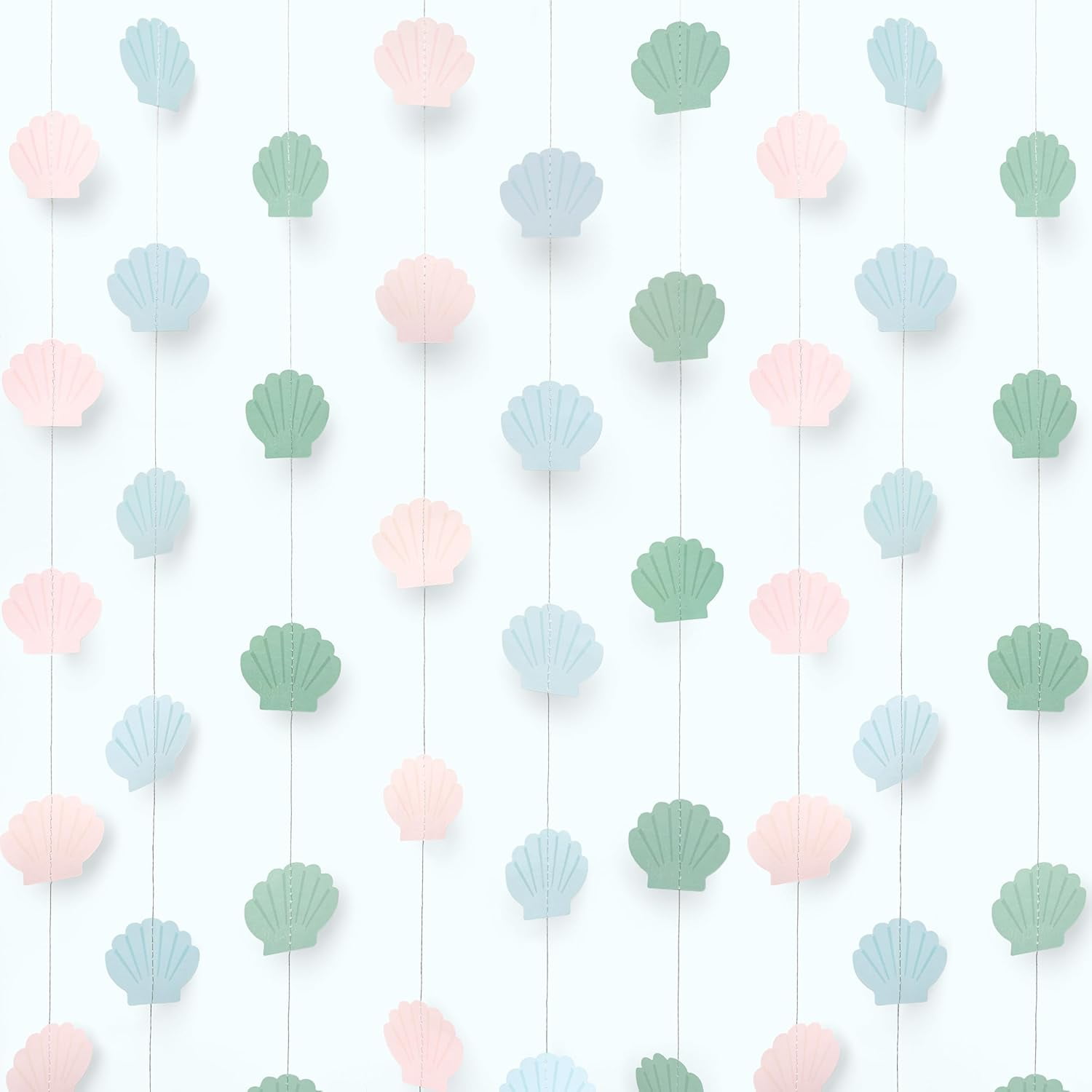 Cheerland Hanging Sea Shell Banner Decoration Pastel Under The Sea ...