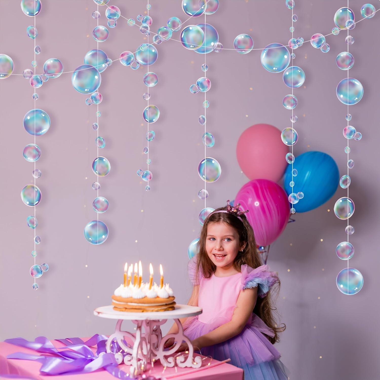 Cheerland Purple Bubble Garland Party Banners, Under the Sea, 60 ft ...