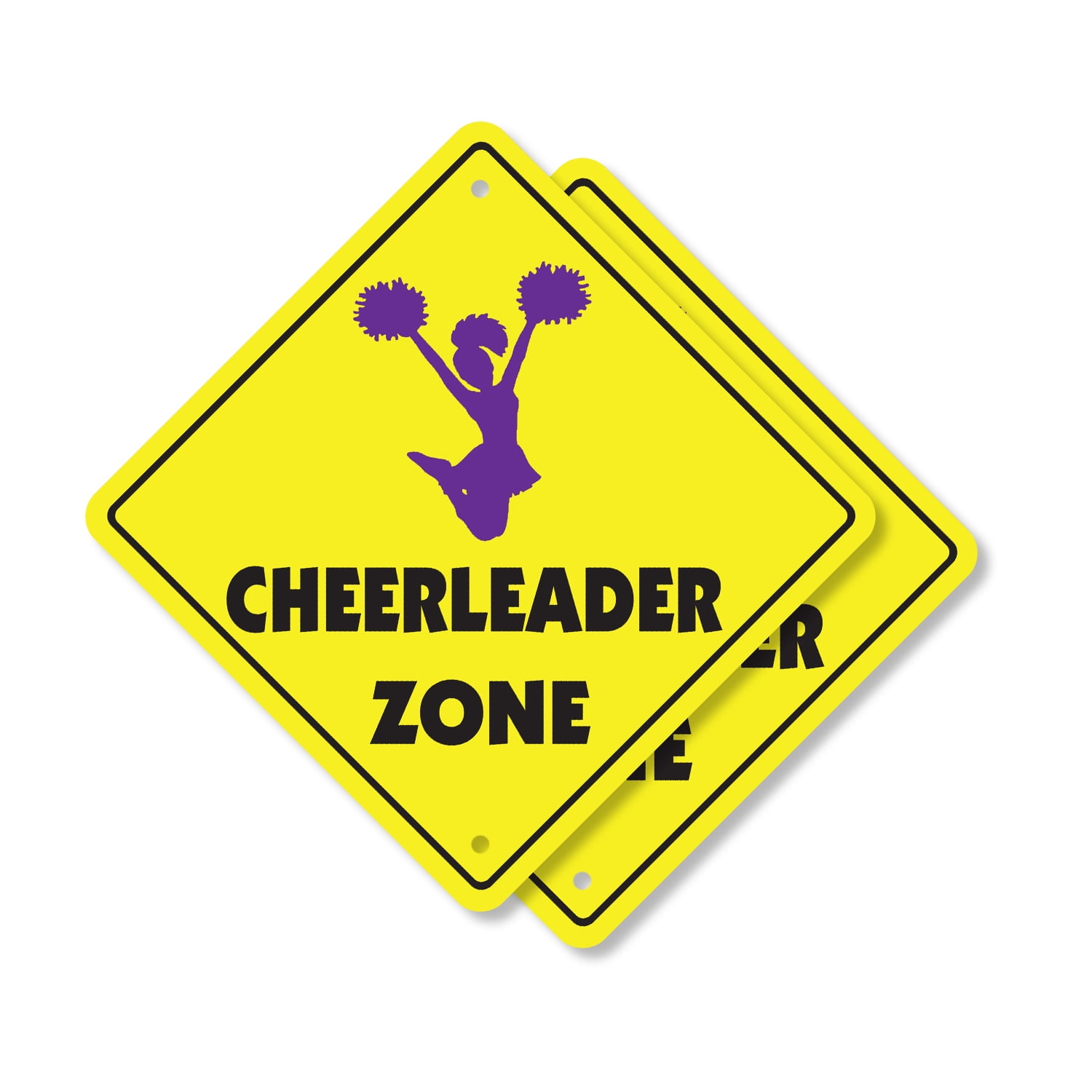 Cheerleader (2 Pack) Plastic Crossing Sign - 10 Inch X 10 Inch Xing ...