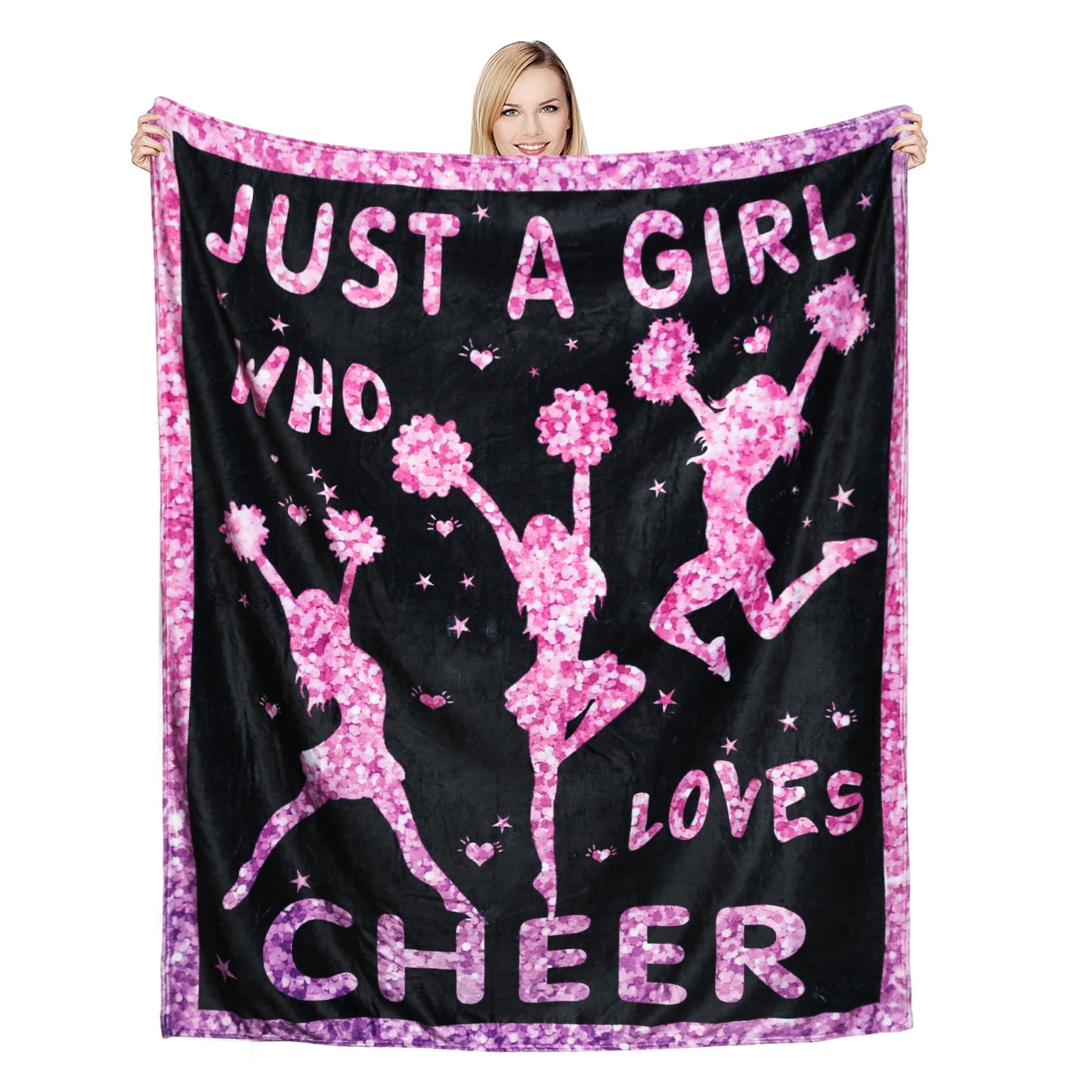 Cheerleader Blanket Cheerleading Gifts for Girls Teens Women, Cheer ...
