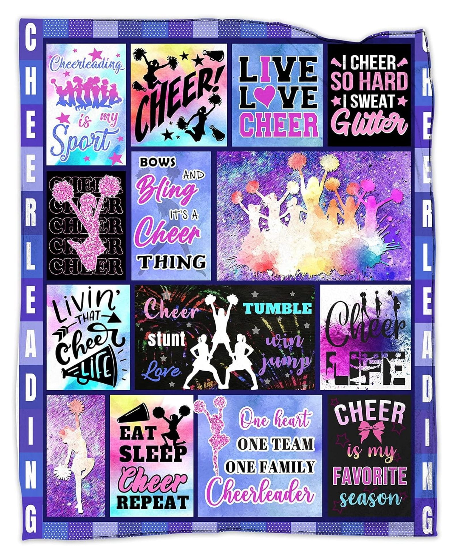 Cheerleader Blanket Gifts for Girls - Cheer Blanket Gifts for Teens ...
