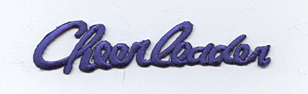 Cheerleader - Blue - Cursive Word- Sports - Iron on Applique ...