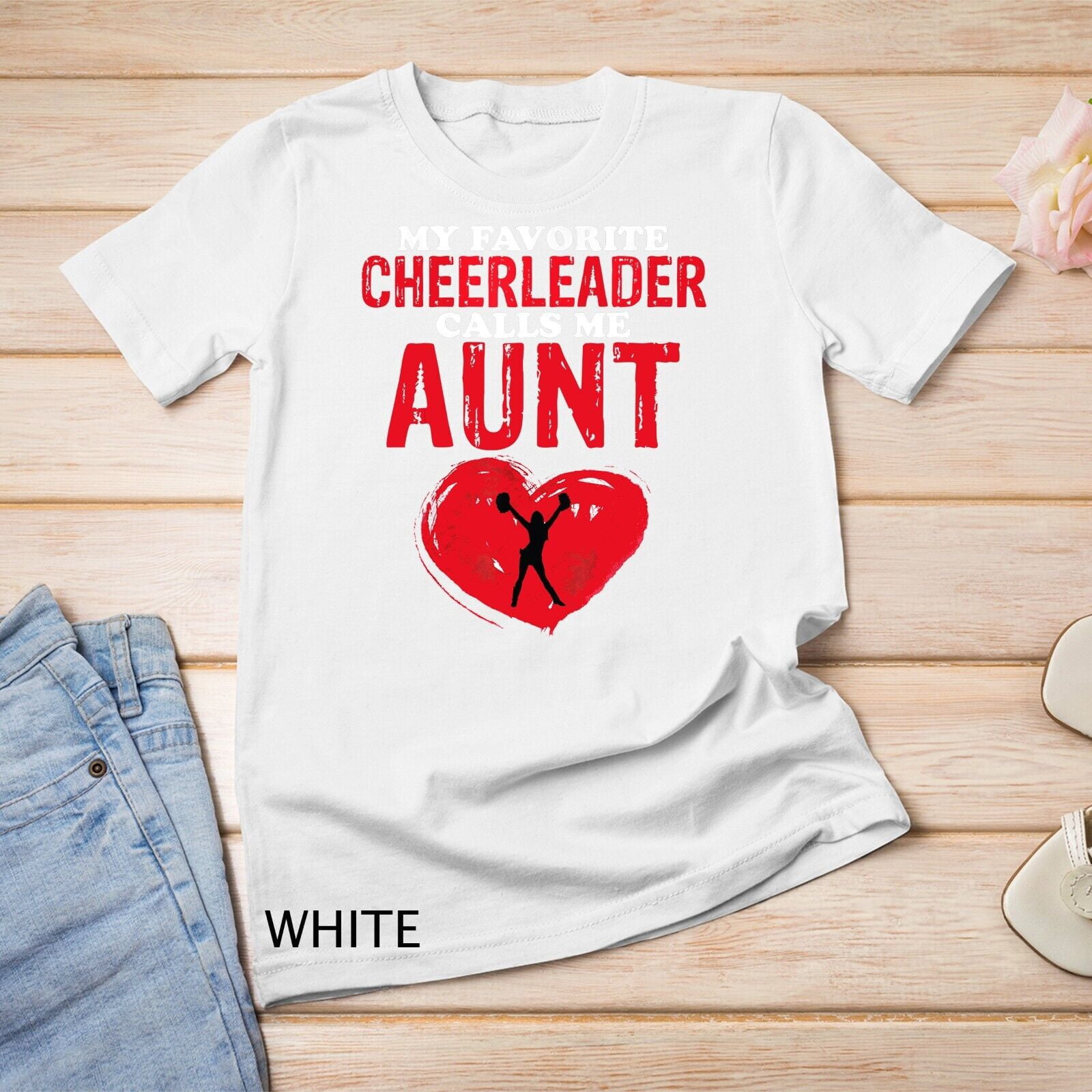 Cheerleader Calls Me Aunt Cheer Mom Women Cheerleading Gift Unisex T ...