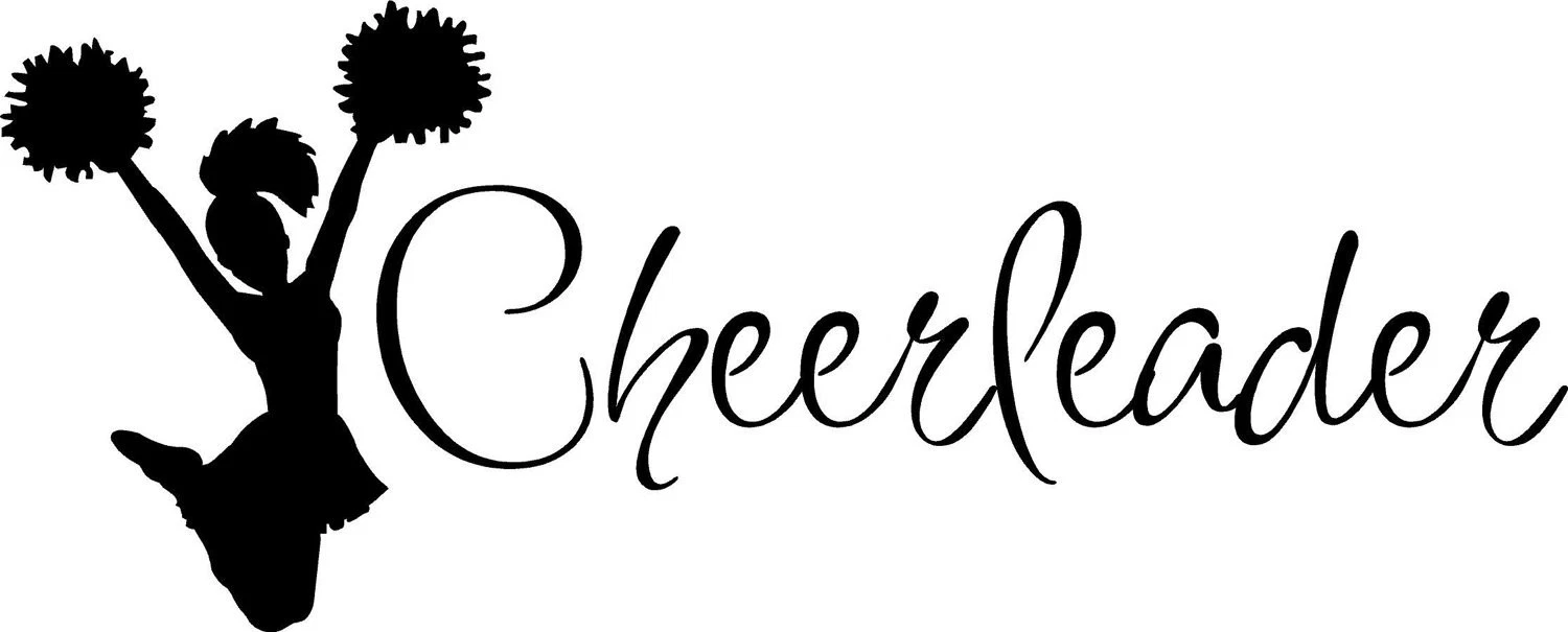 Cheerleader Cheer Girls Room Vinyl Wall Decal Quote Words Lettering ...