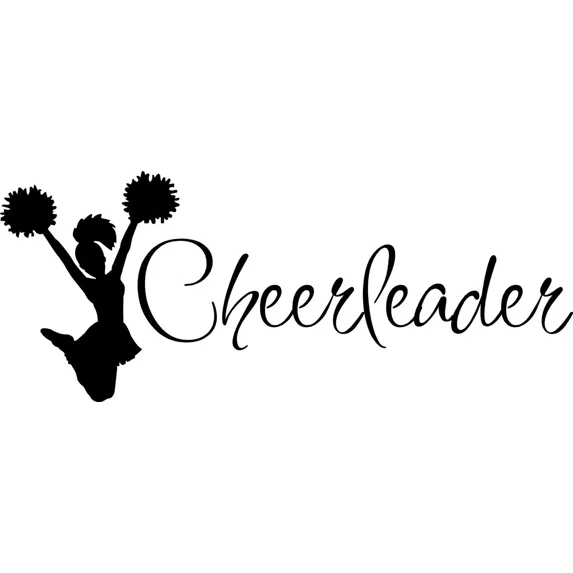 Cheerleader Cheer Girls Room Vinyl Wall Decal Quote Words Lettering ...