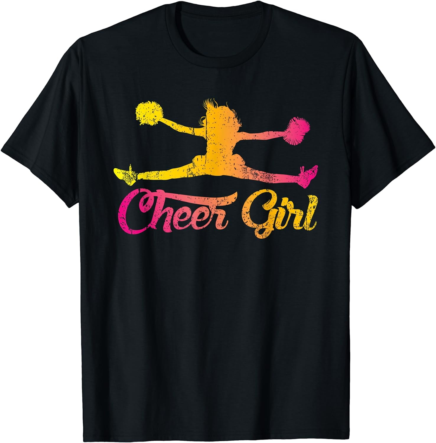Cheerleader Cheer Girls Women Cheering Colorful Cheerleading T-Shirt ...