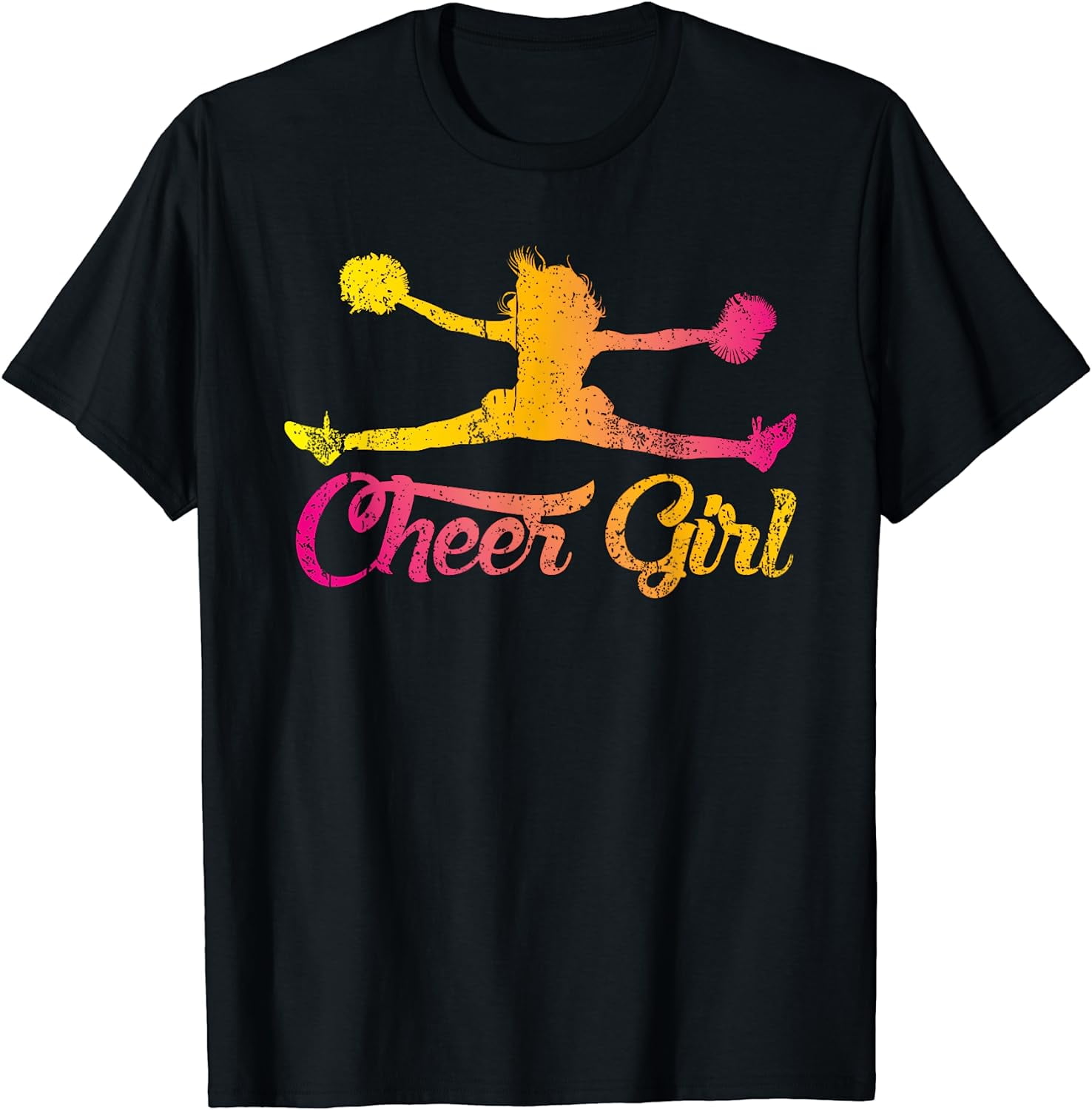 Cheerleader Cheer Girls Women Cheering Colorful Cheerleading T-Shirt ...
