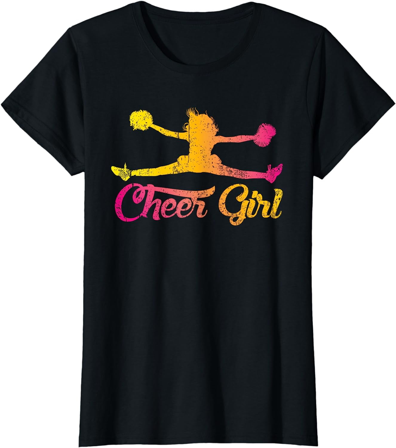 Cheerleader Cheer Girls Women Cheering Colorful Cheerleading T-Shirt ...
