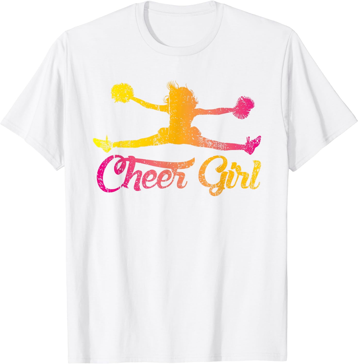 Cheerleader Cheer Girls Women Cheering Colorful Cheerleading T-Shirt ...