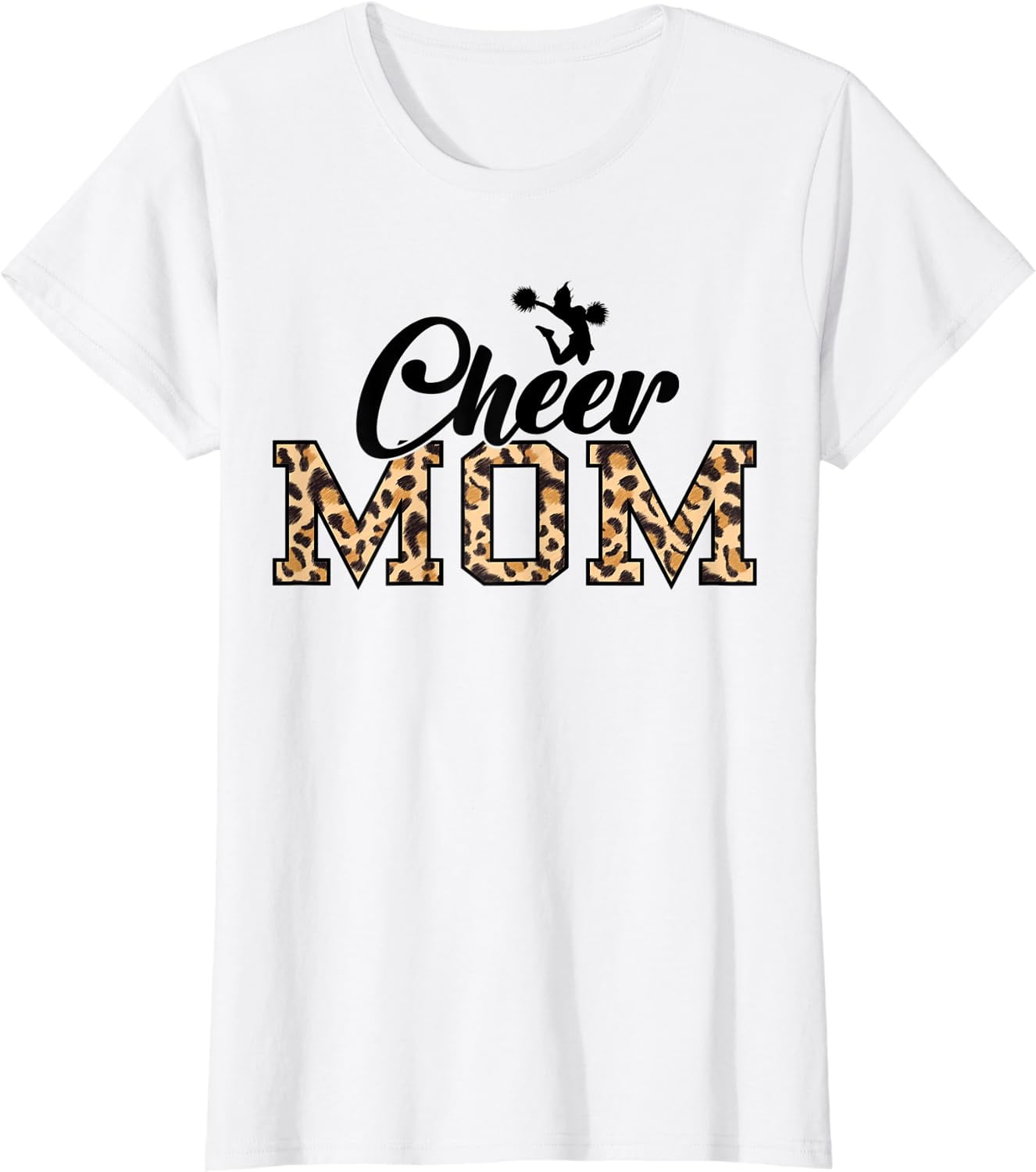 Cheerleader Cheerleading - Cheer Mom Leopard T-Shirt - Walmart.com