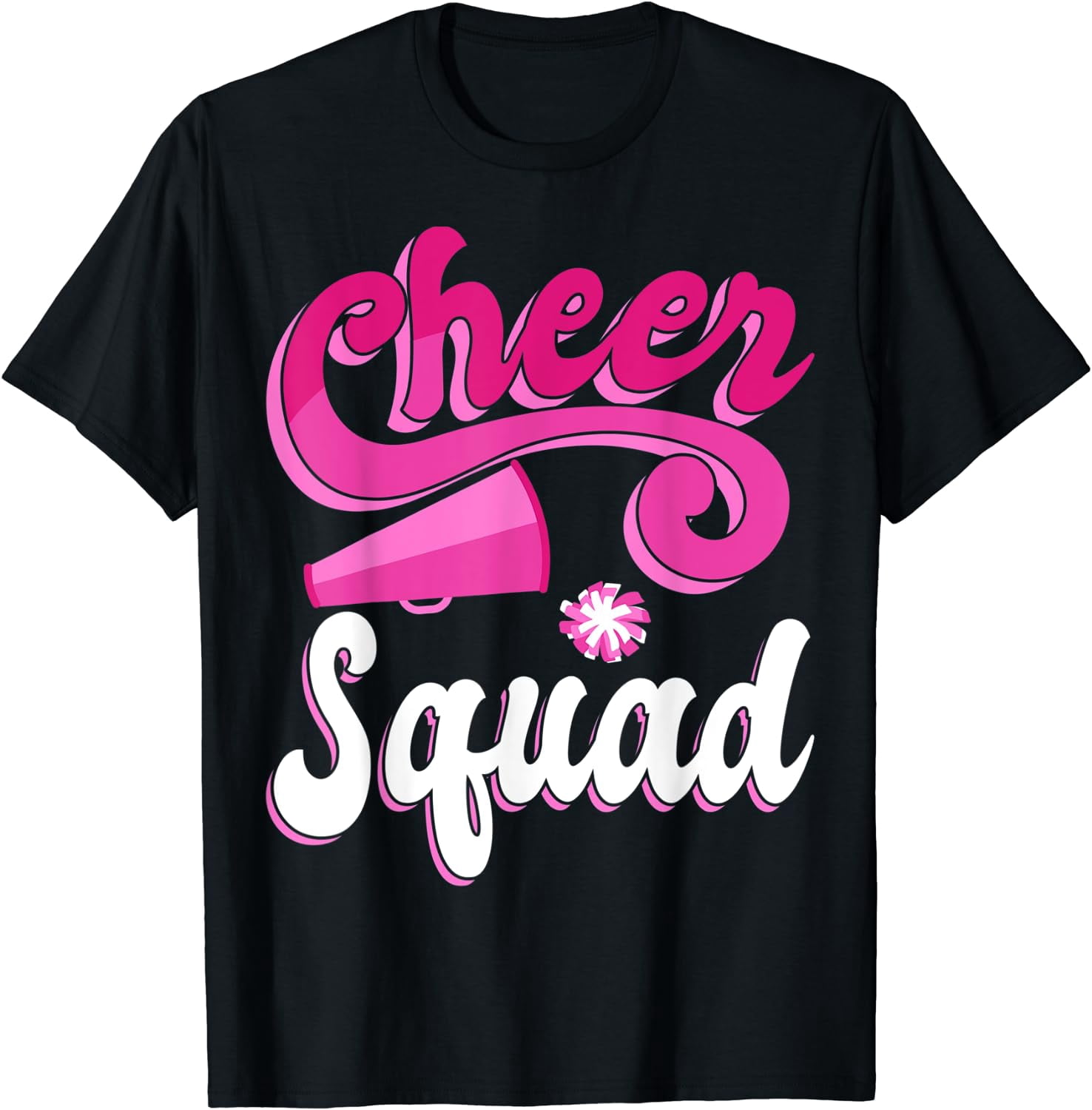 Cheerleader Cheerleading Cheer Squad T-Shirt Black Small - Walmart.com