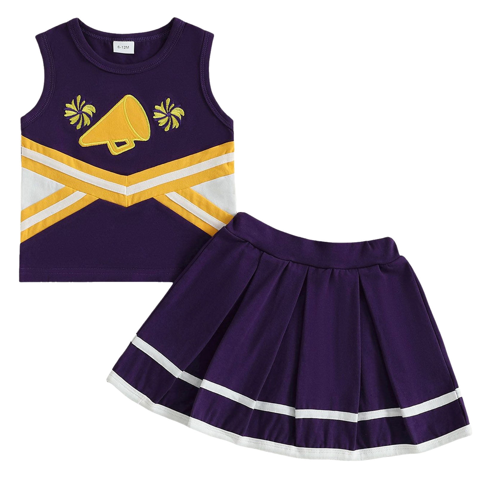 Cheerleader Costume for Girls 4T Toddler Baby Girl Cheerleader Outfit ...