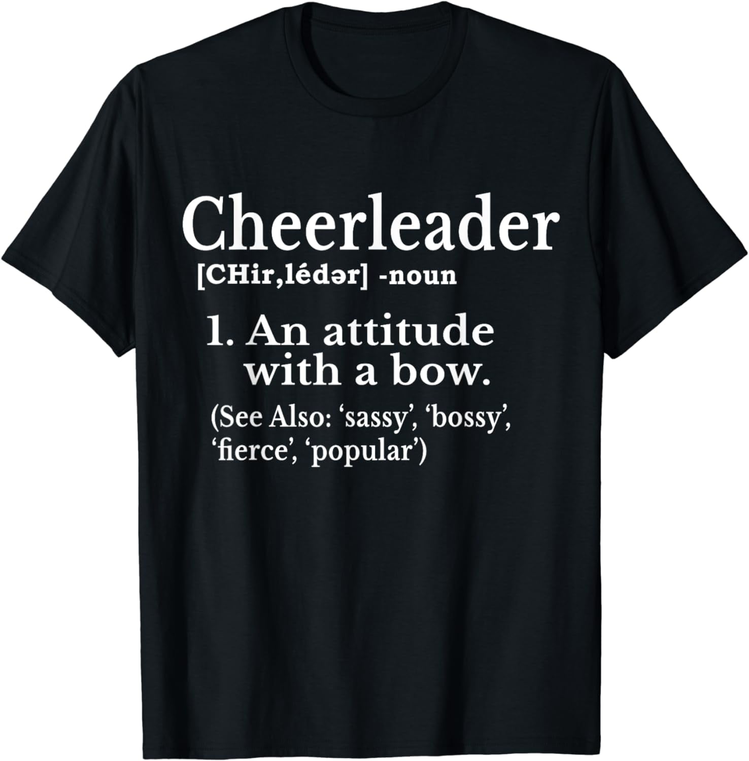 Cheerleader Definition Cheer Flyer Gifts Girls Cheerleaders T-Shirt ...