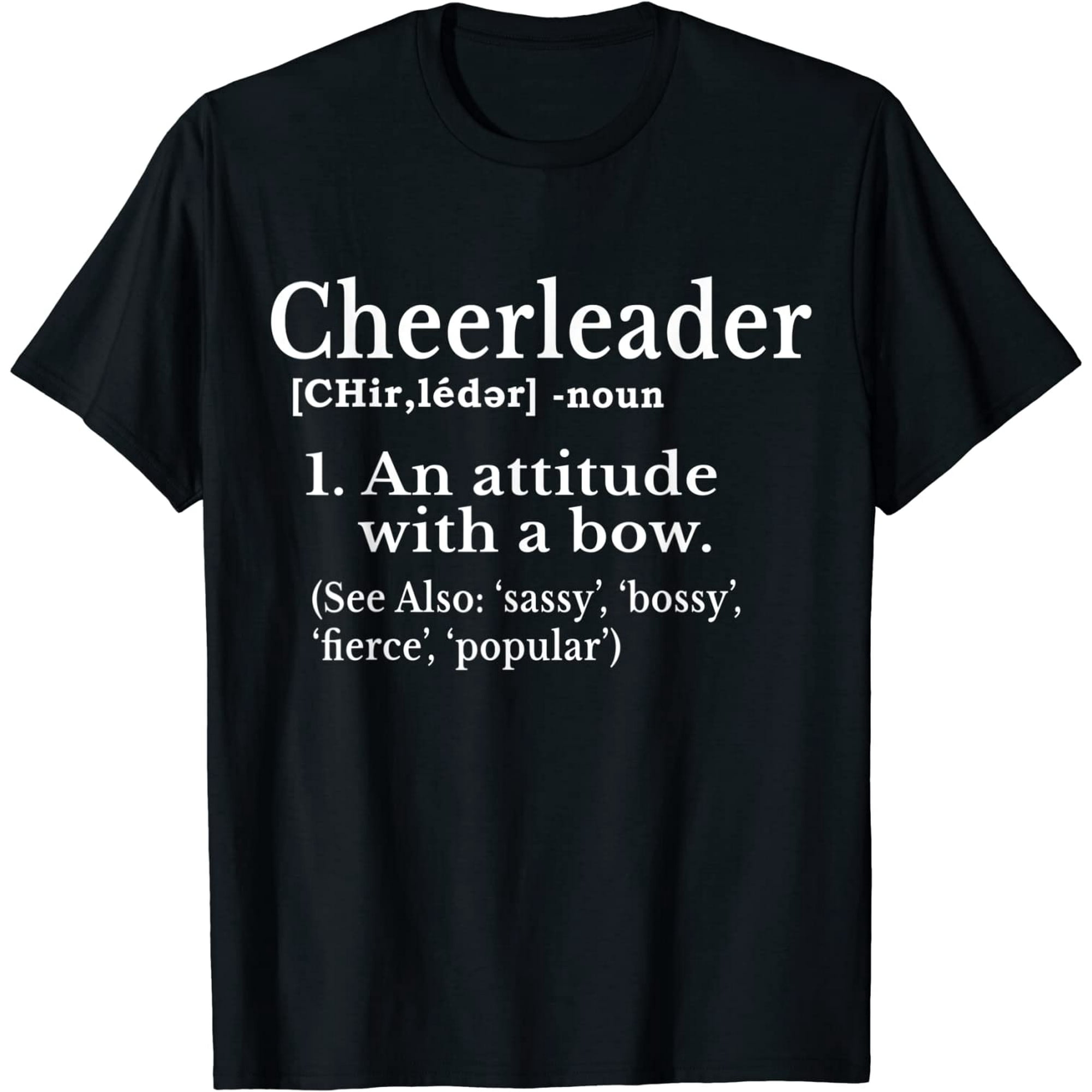 Cheerleader Definition Cheer Flyer Gifts Girls Cheerleaders T-Shirt ...