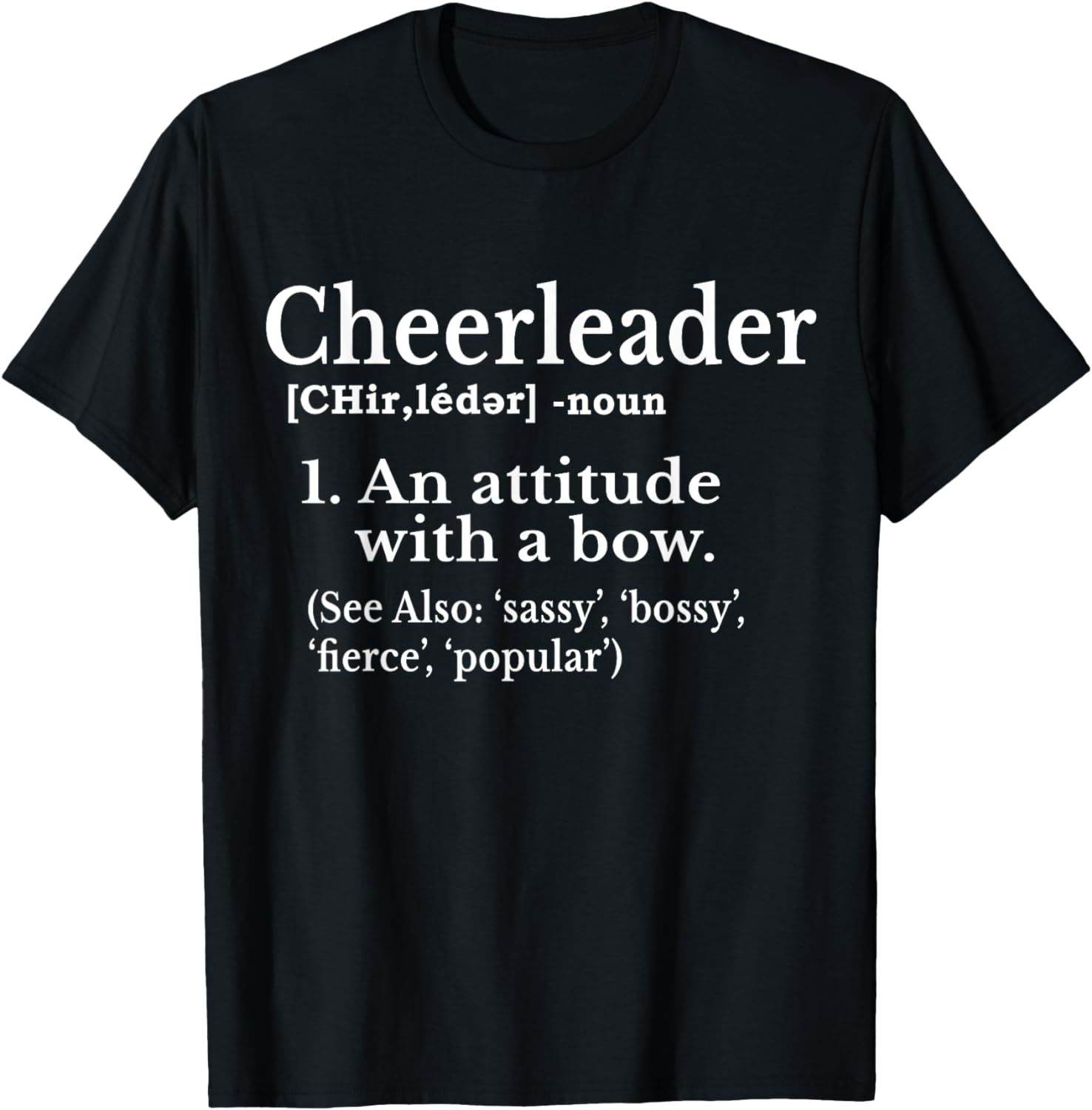 Cheerleader Definition Cheer Flyer Gifts Girls Cheerleaders T-Shirt ...