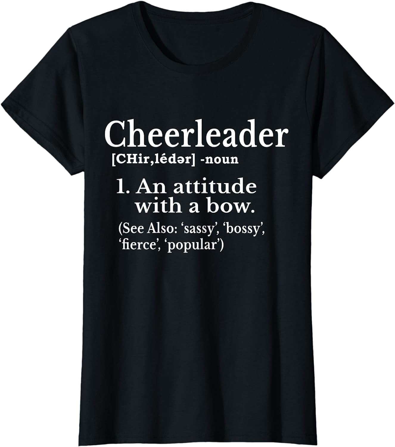 Cheerleader Definition Cheer Flyer Gifts Girls Cheerleaders T-Shirt ...