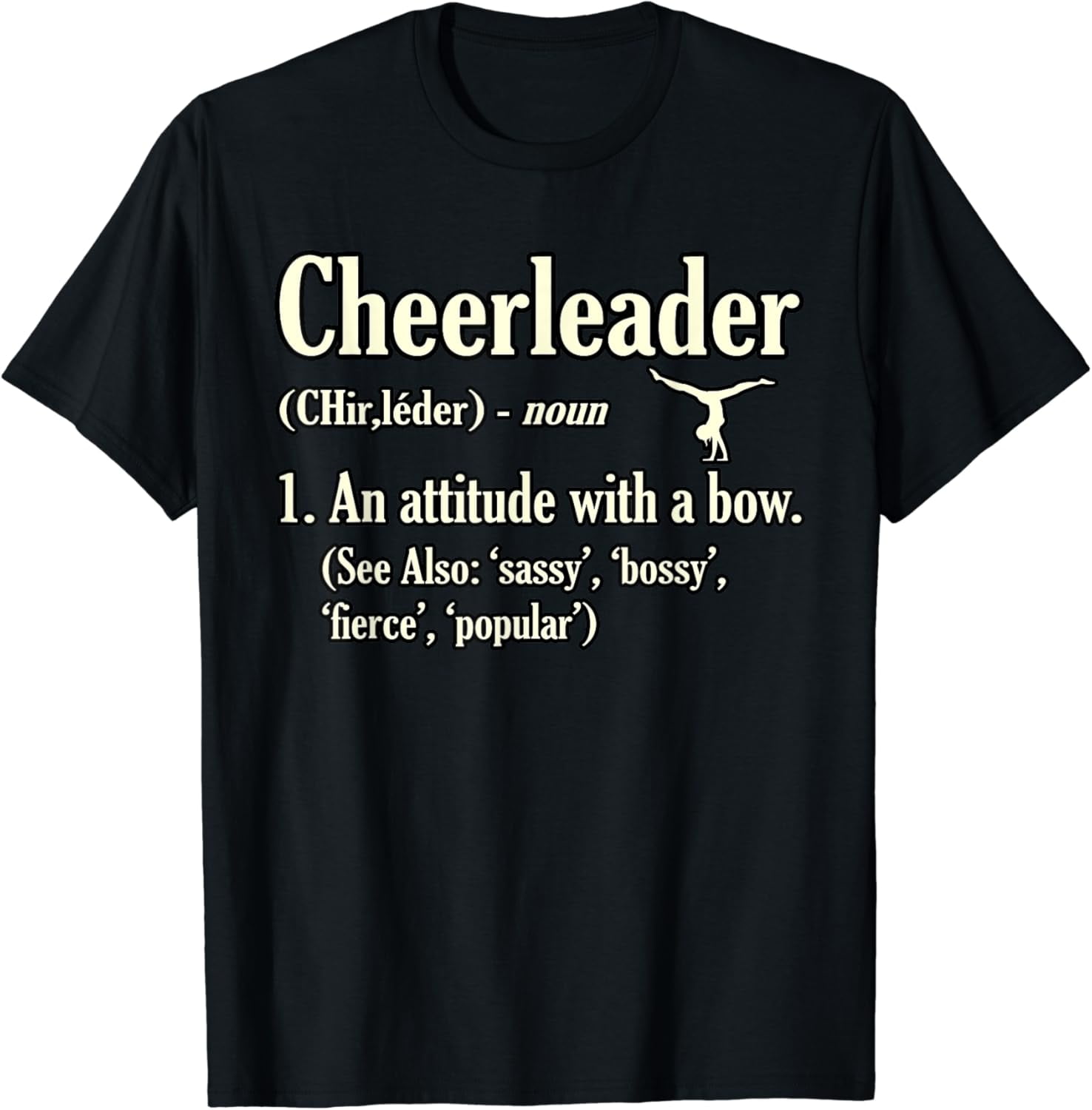 Cheerleader Definition Cheerleading Cheer Squad Graphic T-Shirt ...