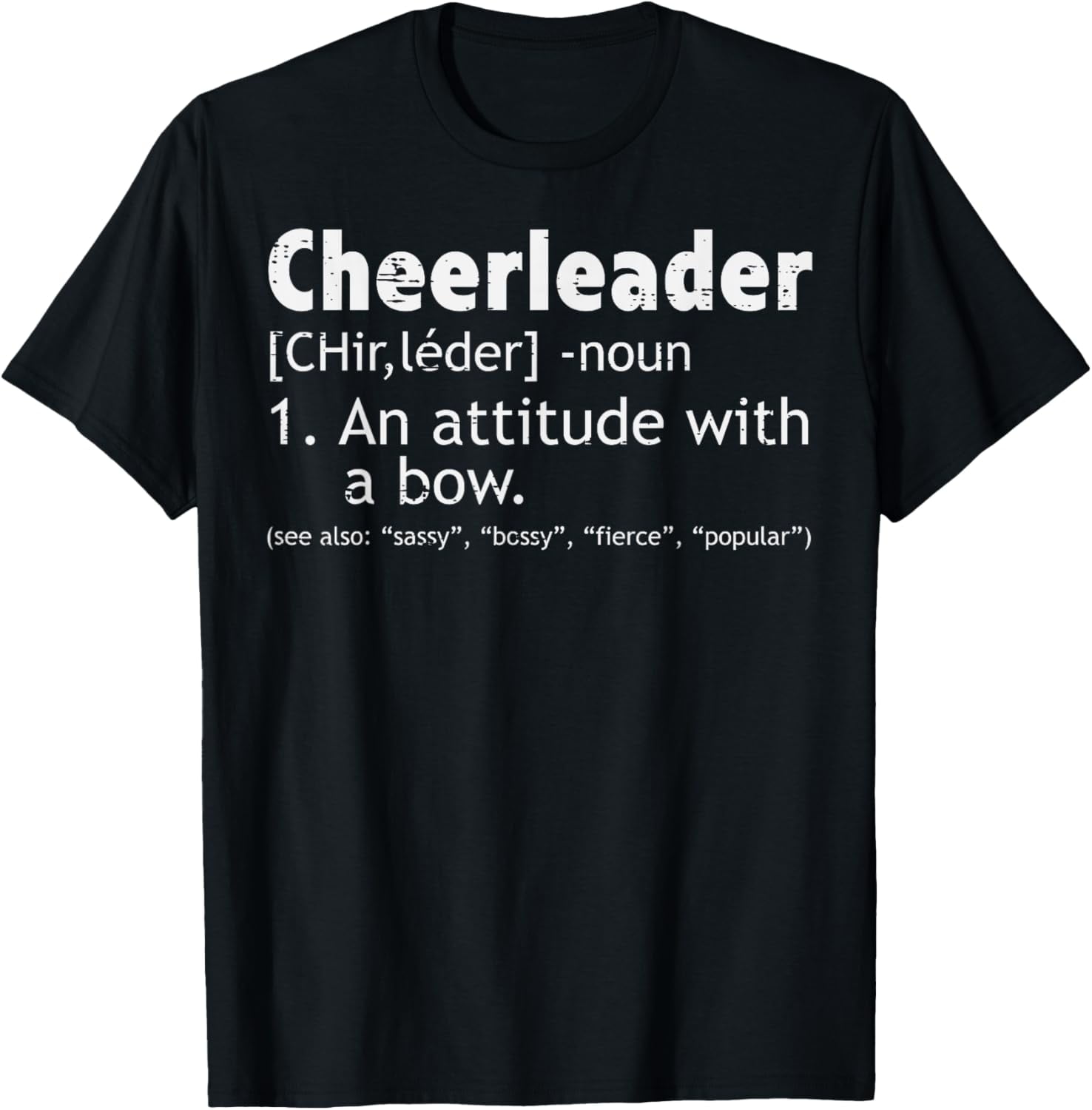Cheerleader Definition Cheerleading Women Girls Kids Men T-Shirt ...